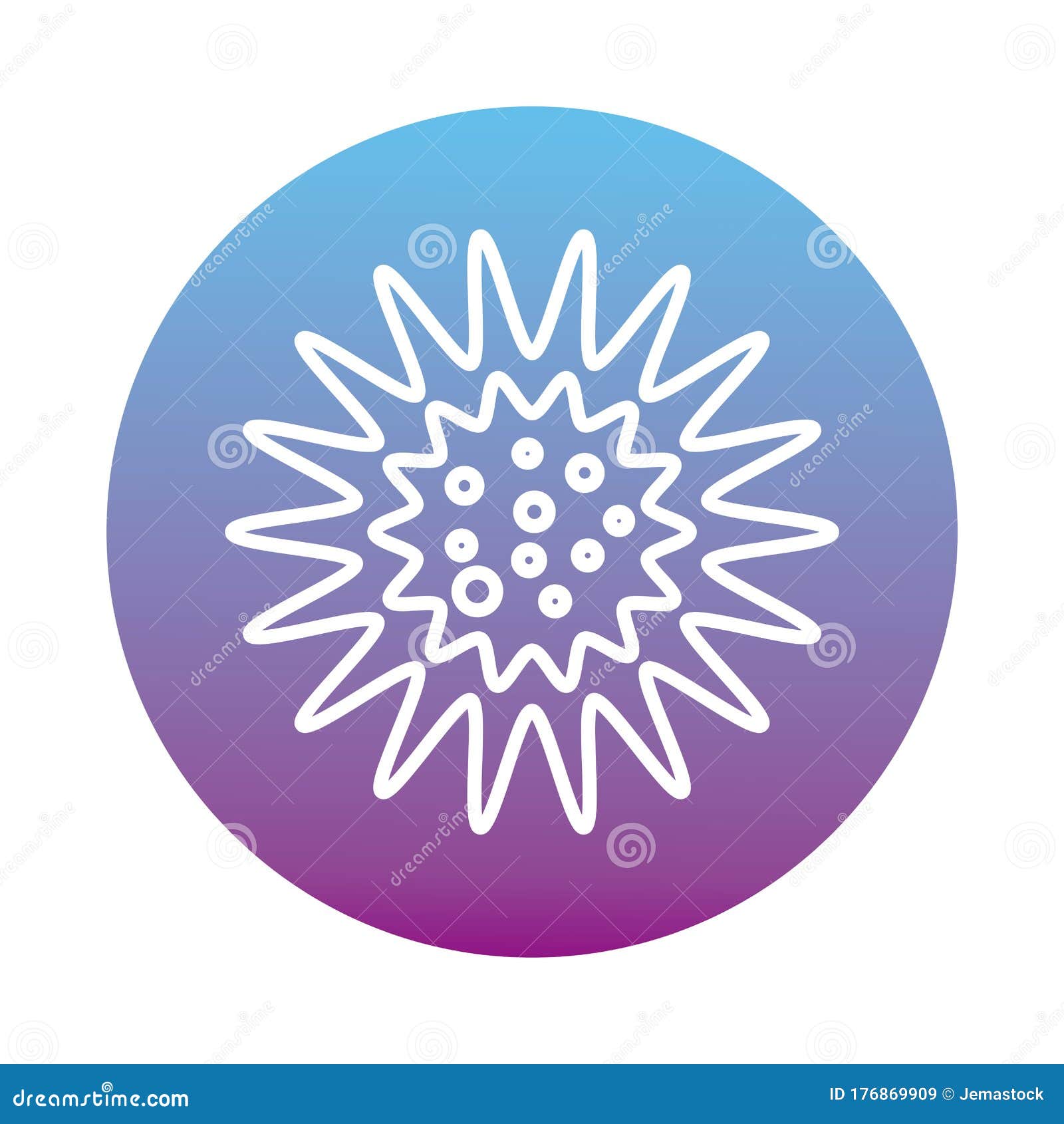 Covid19 Virus Particle Block Style Stock Vector - Illustration of ...