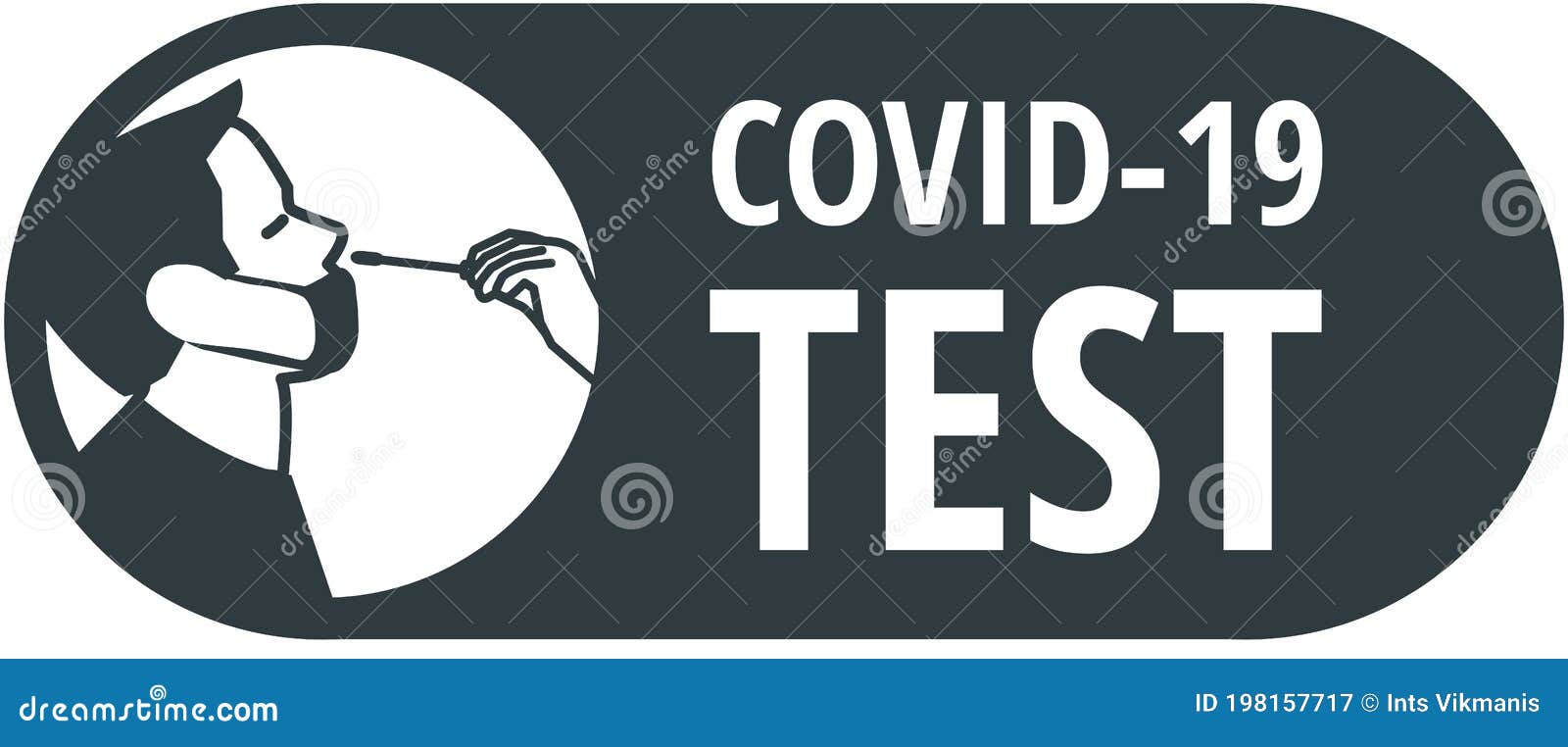 Covid-19 Virus Swab Test Icon Stock Vector - Illustration of diagnose ...