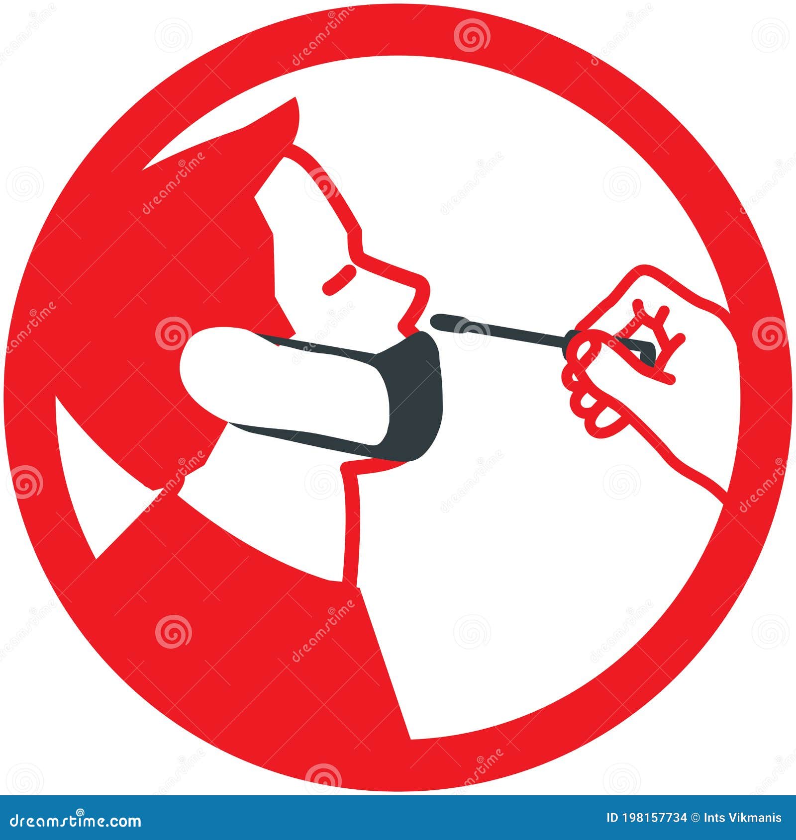 Covid-19 Virus Swab Test Icon Stock Vector - Illustration of illness ...