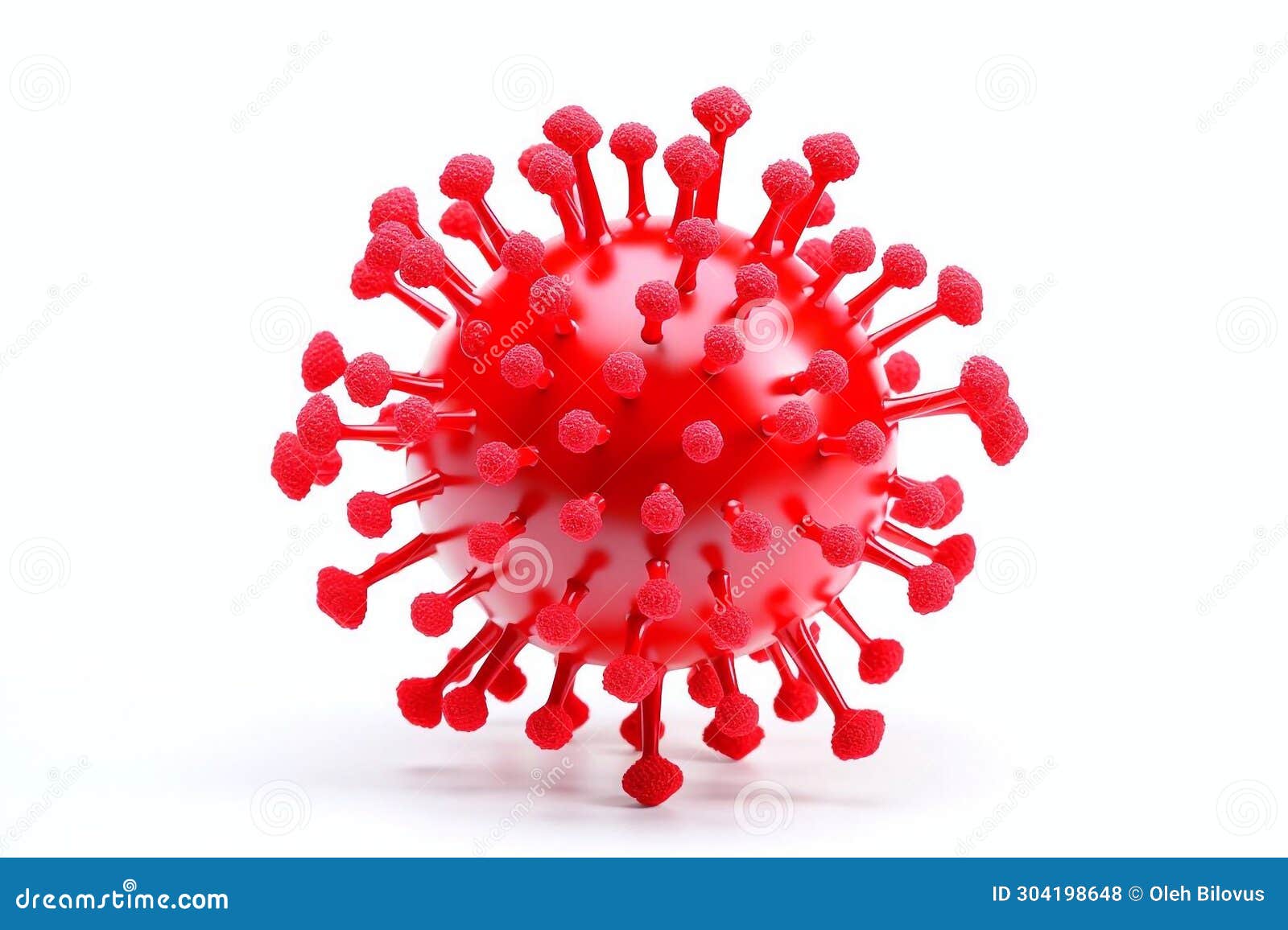 Covid-19 Virus on White Background Stock Illustration - Illustration of ...