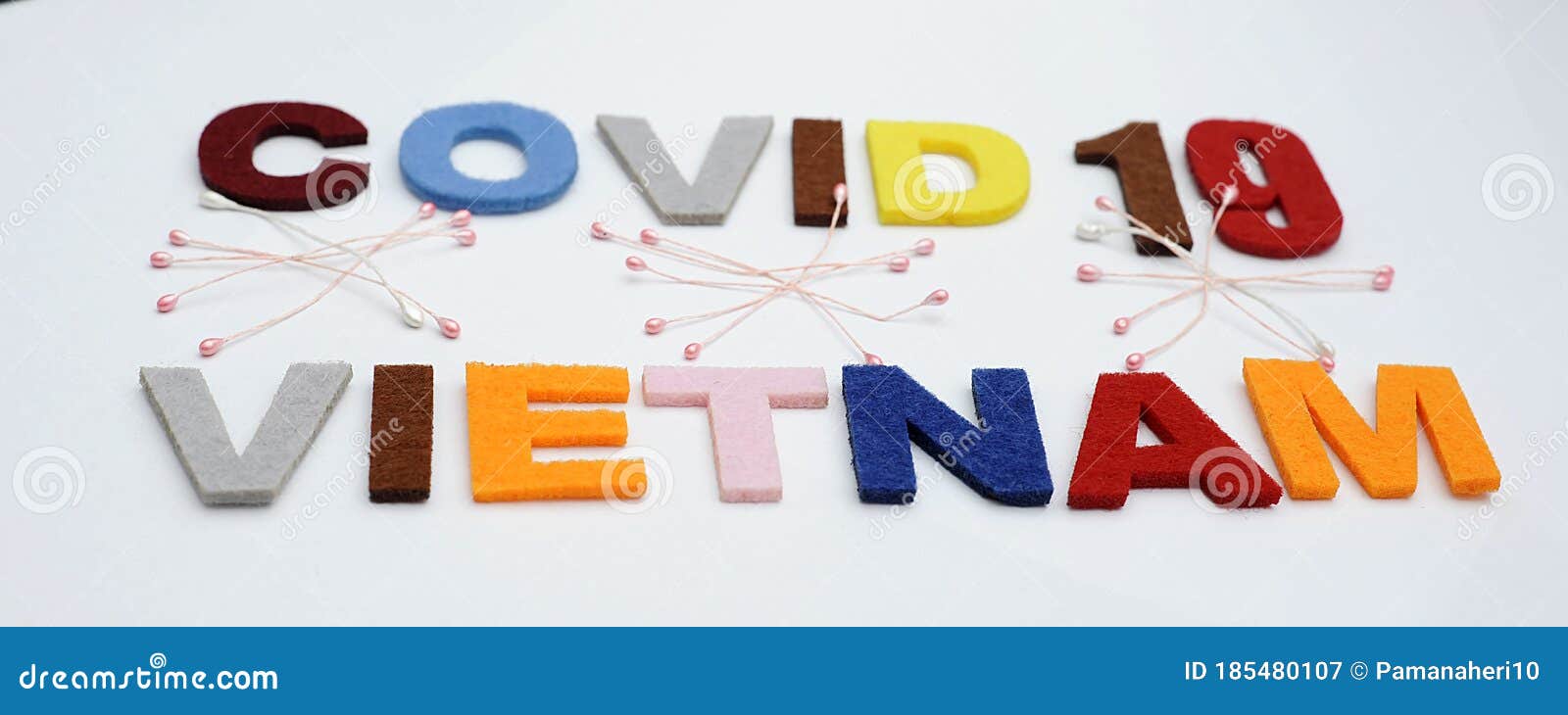 Covid19 Wording with Colourful Isolated White Background Stock Image ...