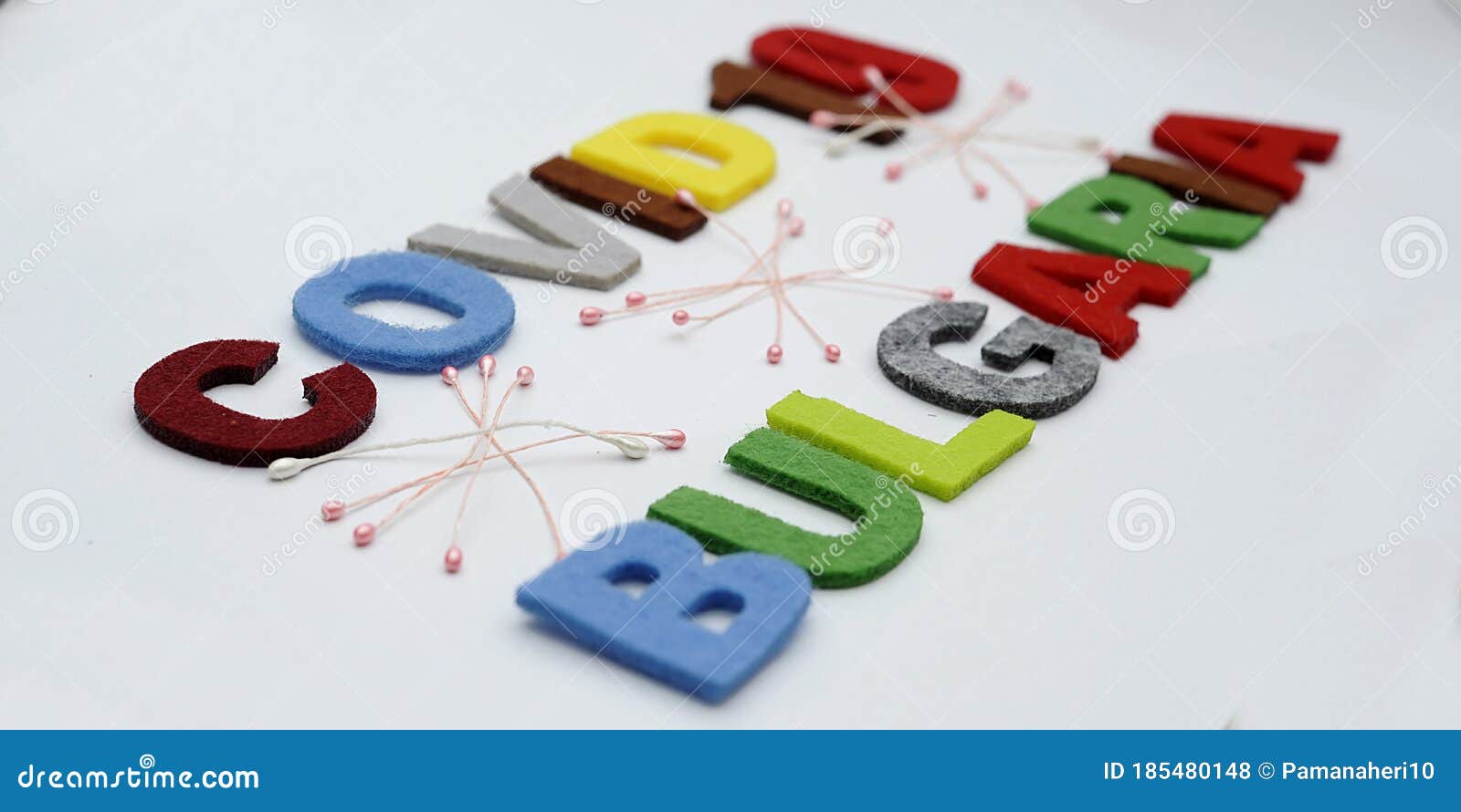 Covid19 Wording with Colourful Isolated White Background Stock Photo ...