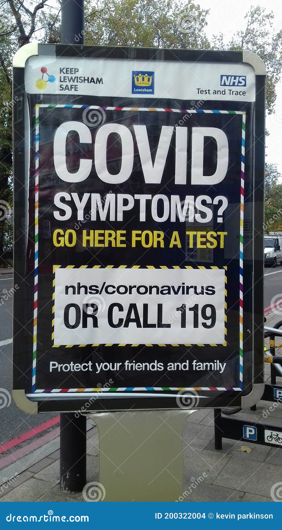 Covid Sign Lewisham South London Stock Photo - Image of lewisham, sign ...