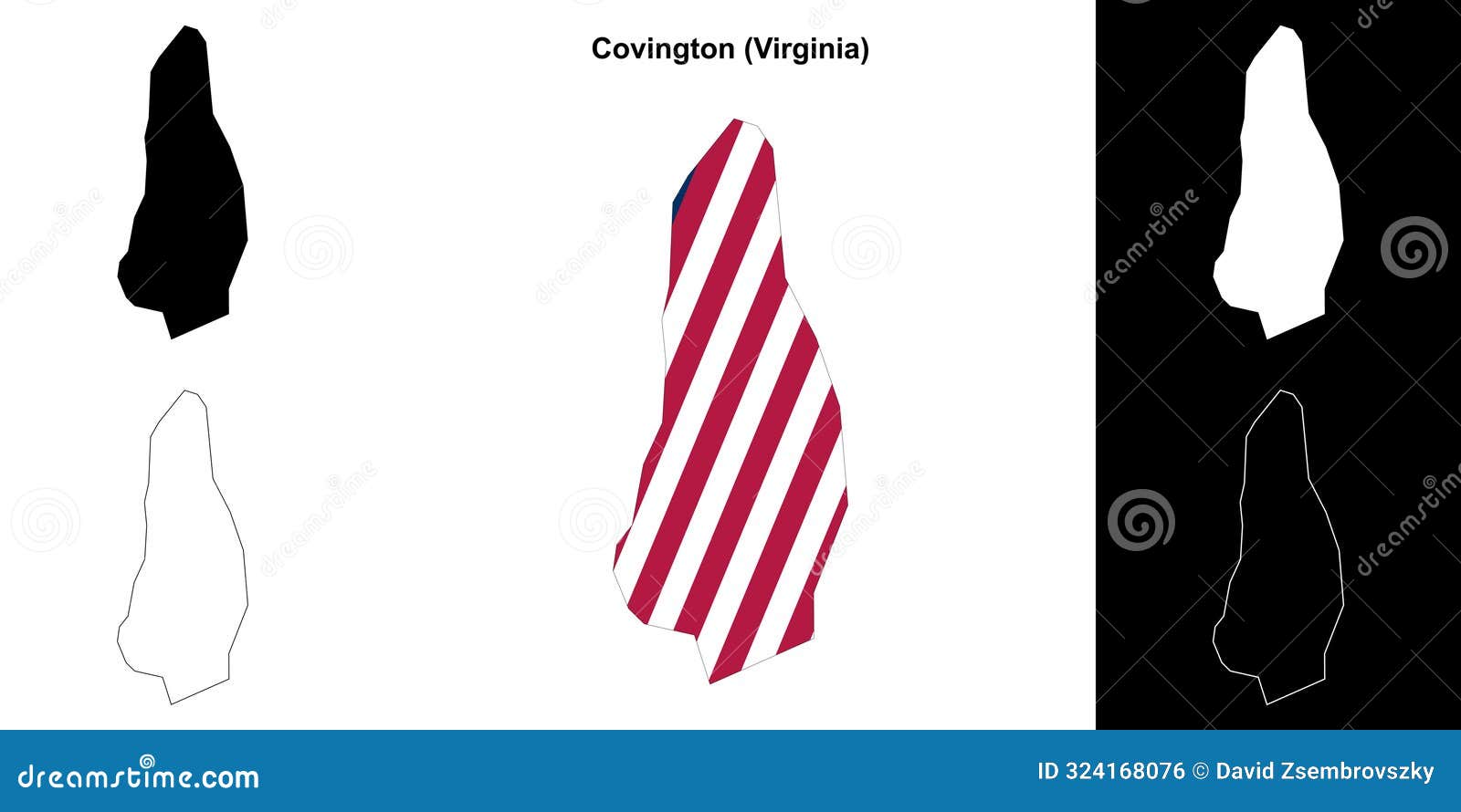 Covington outline map stock illustration. Illustration of county ...