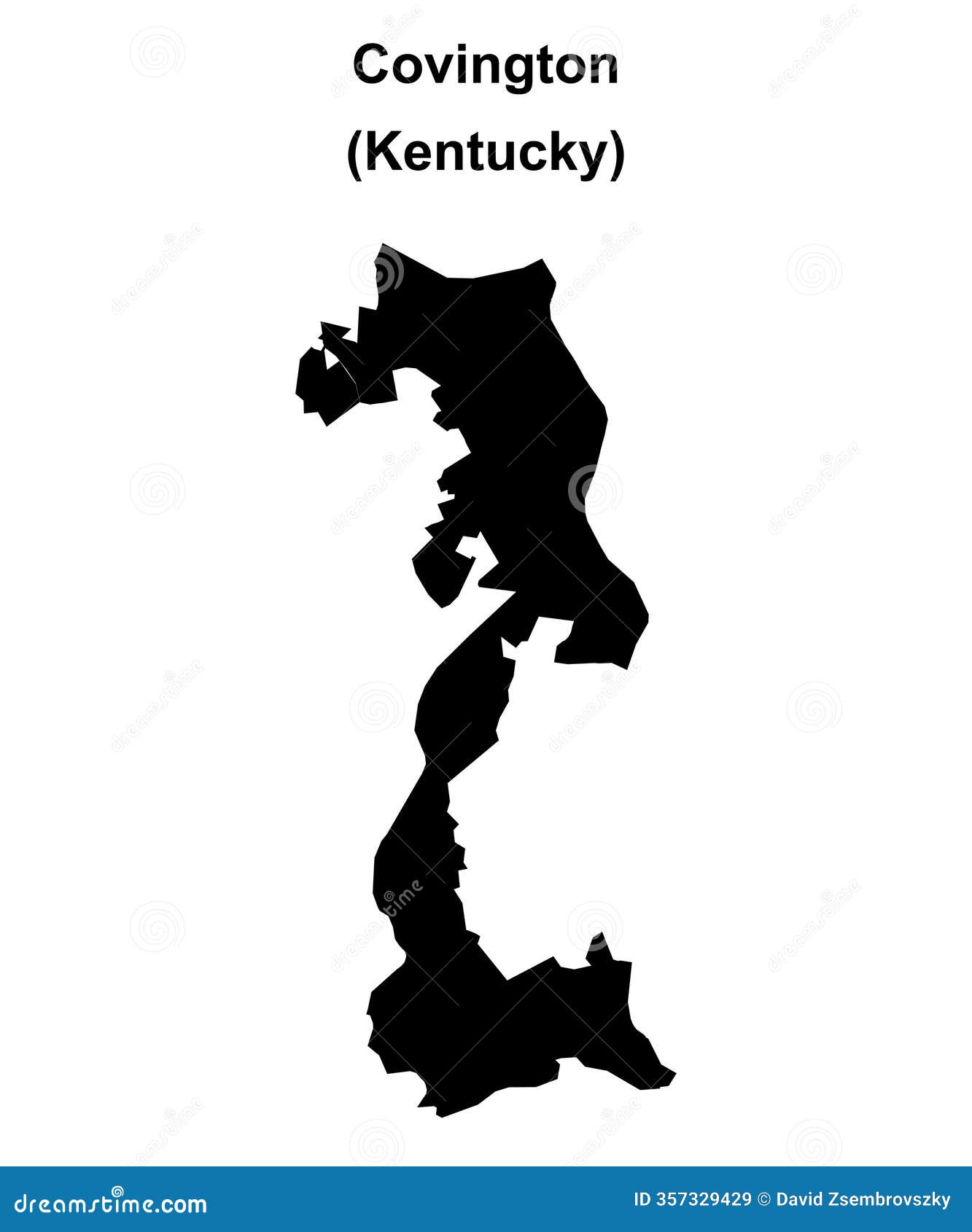 Covington outline map stock illustration. Illustration of tourism ...