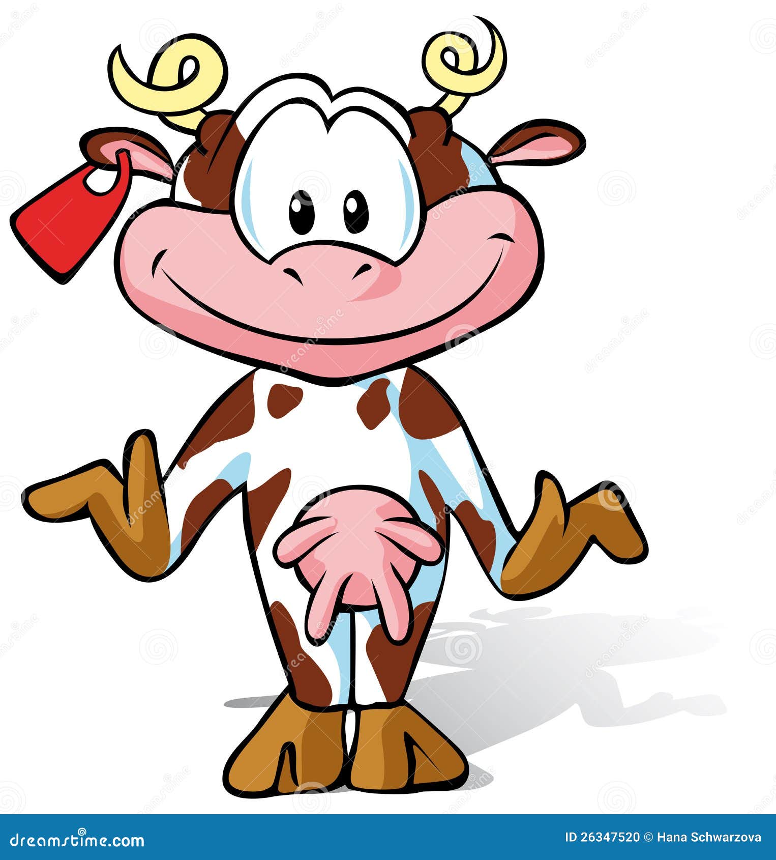 Cow stock vector. Illustration of crazy, ears, cute, cattle - 26347520
