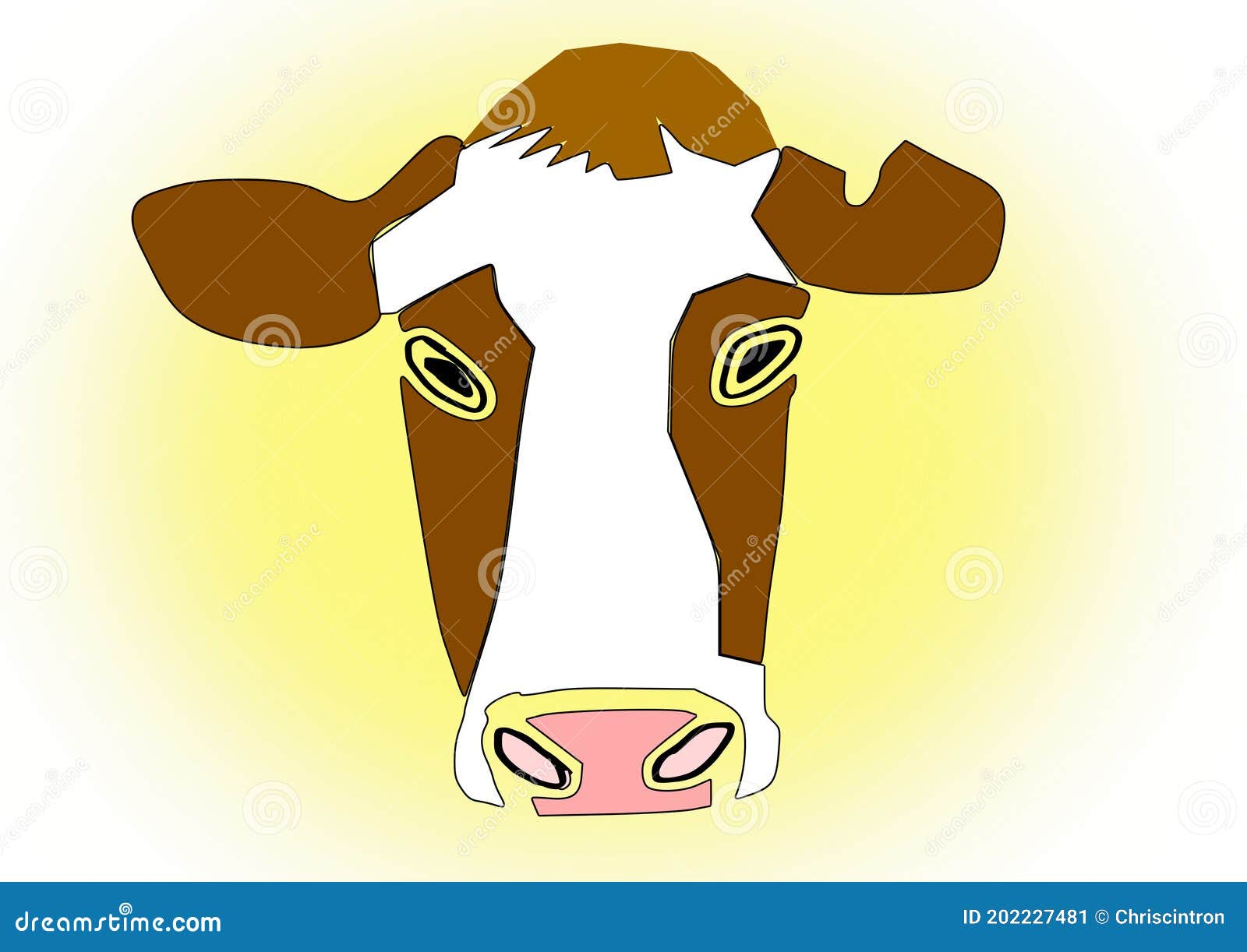 Cow Abstract Icon/Logo Deign Composition Stock Illustration ...