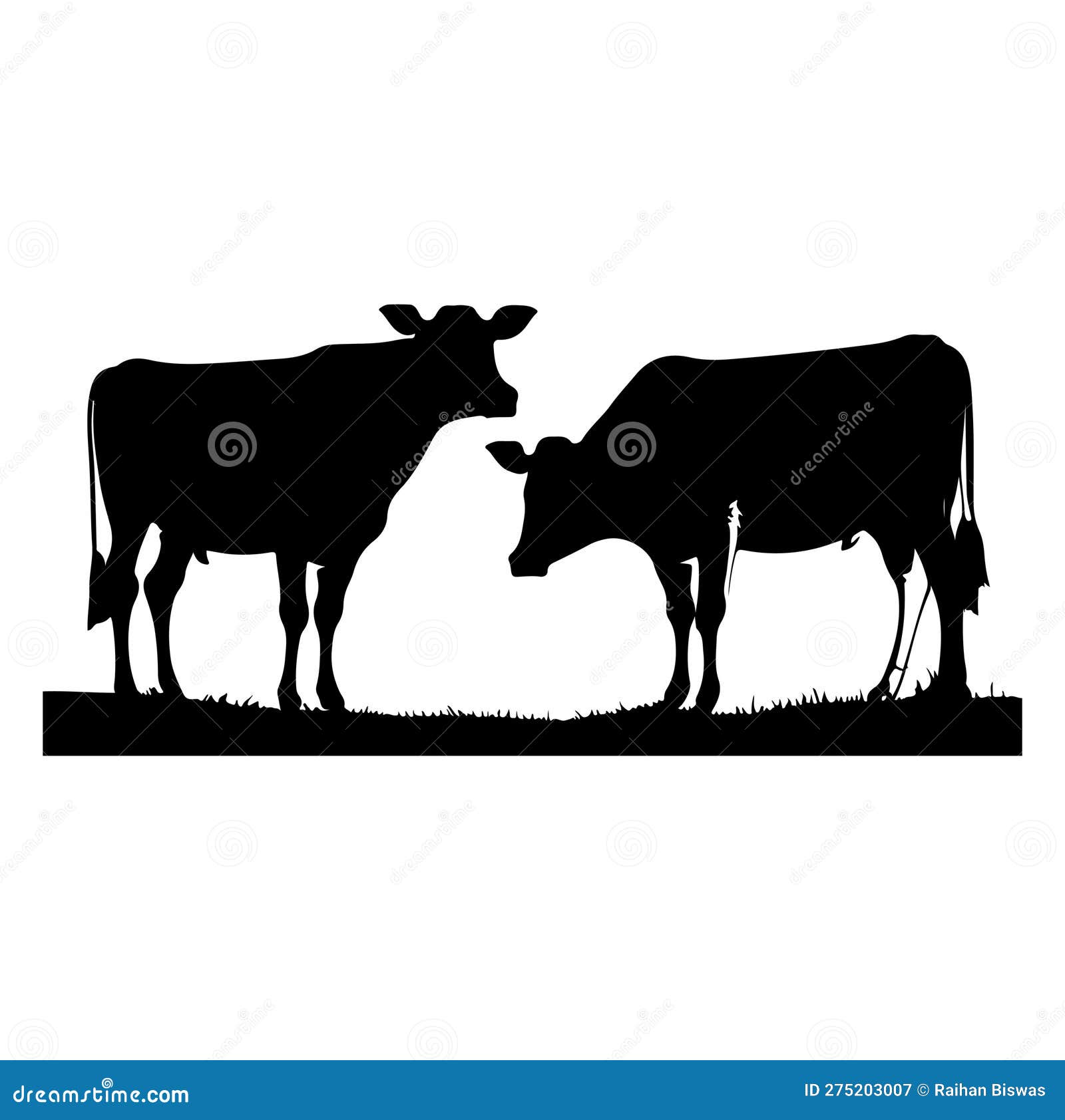 Cow Animal Cows Silhouette Vector Illustration Stock Vector ...