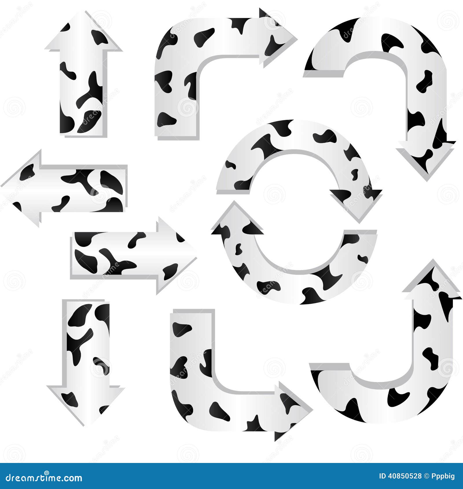 Cow arrow stock illustration. Illustration of white, redo - 40850528