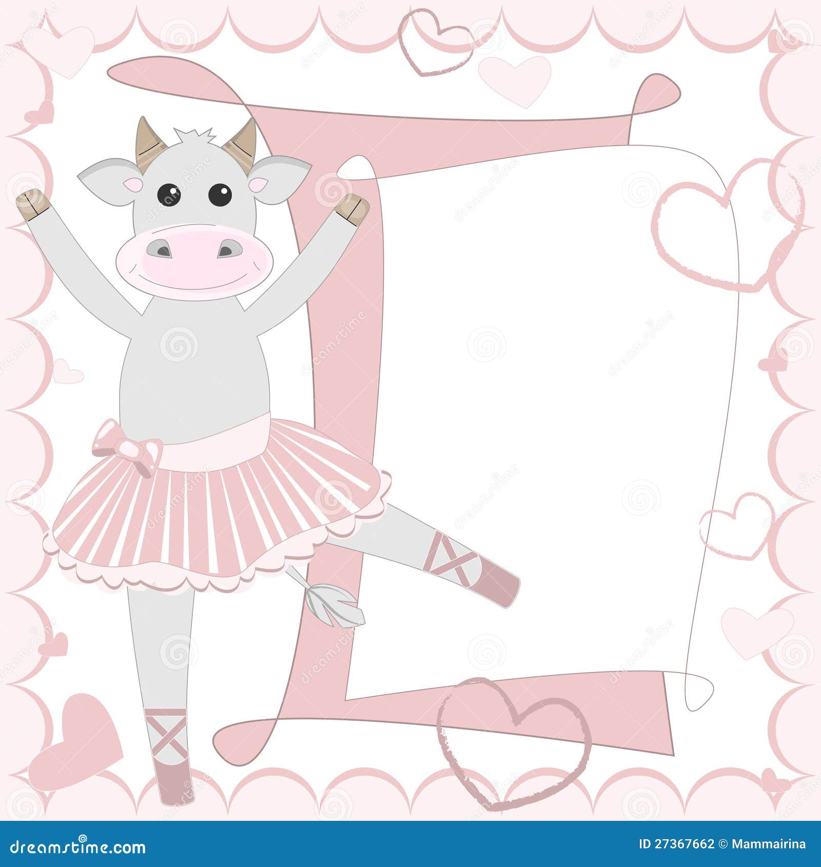 Cow ballet dancer stock vector. Illustration of celebration - 27367662