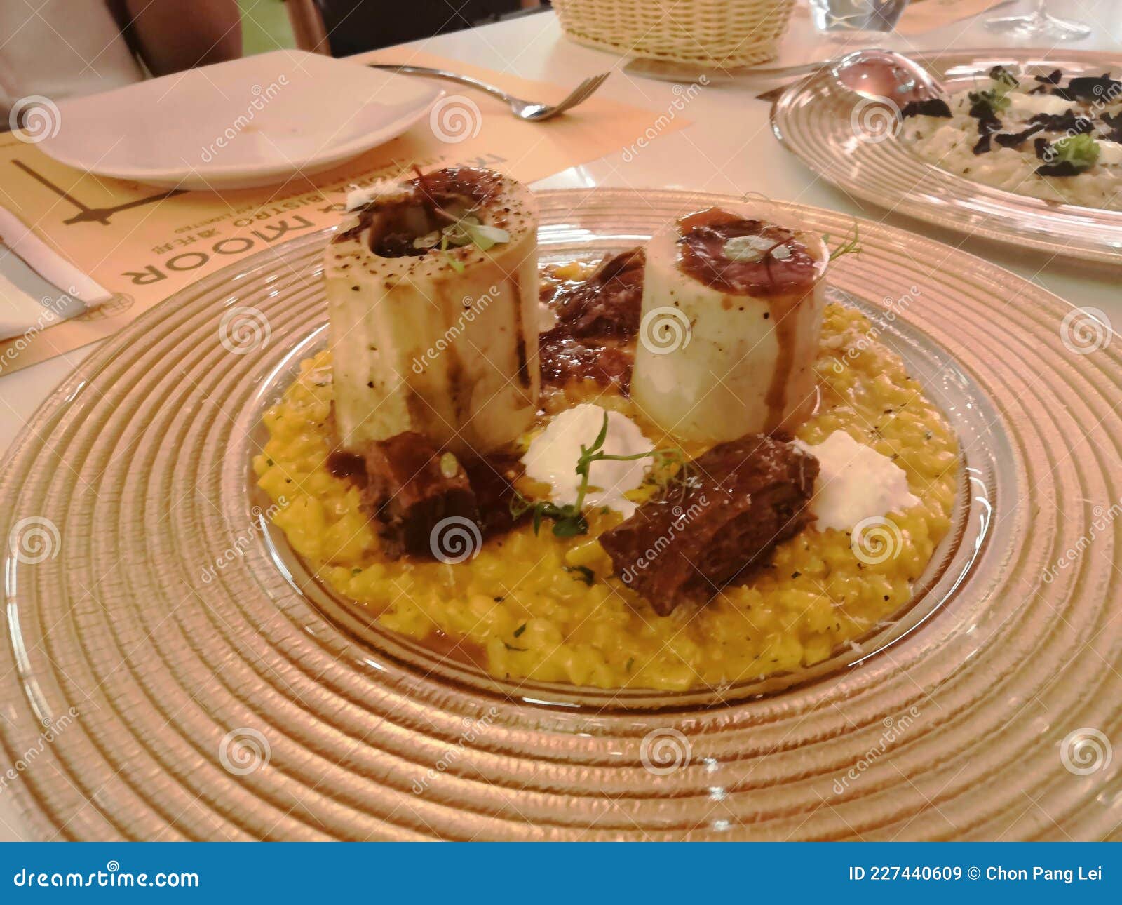 Cow bone marrow rice stock image. Image of restaurant - 227440609