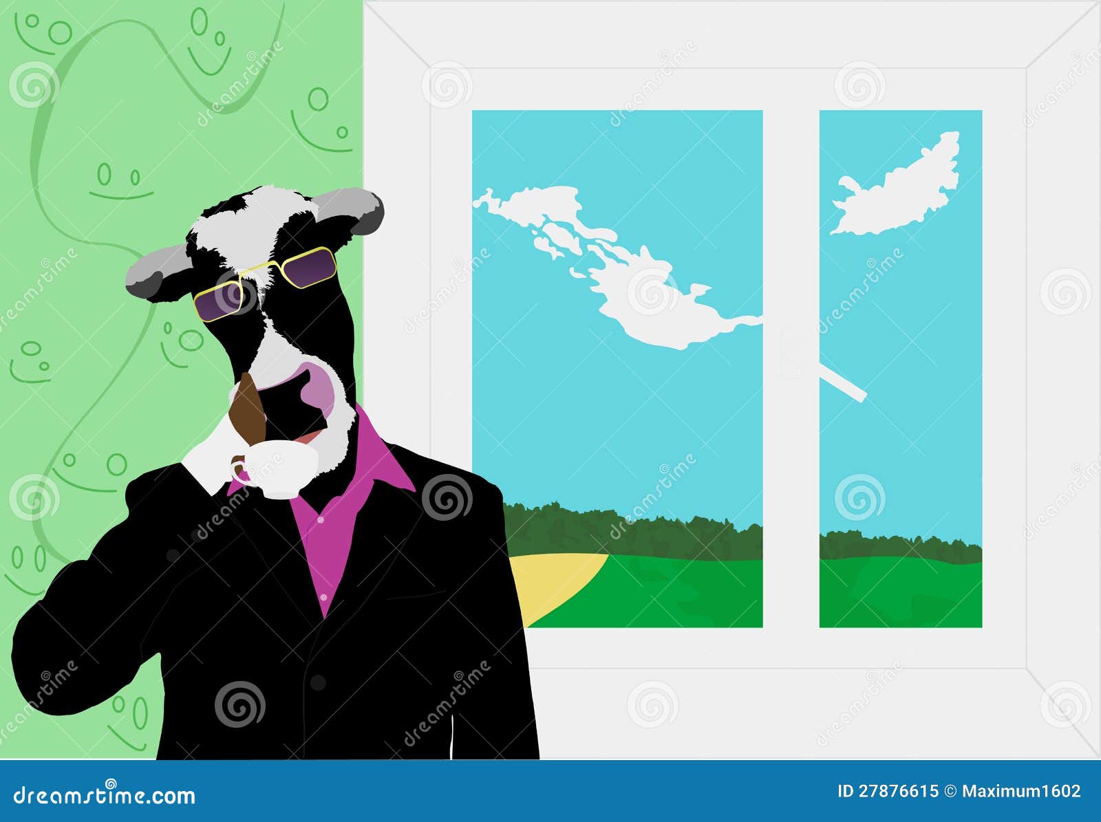 Cow-boss stock vector. Illustration of improvement, oxen - 27876615