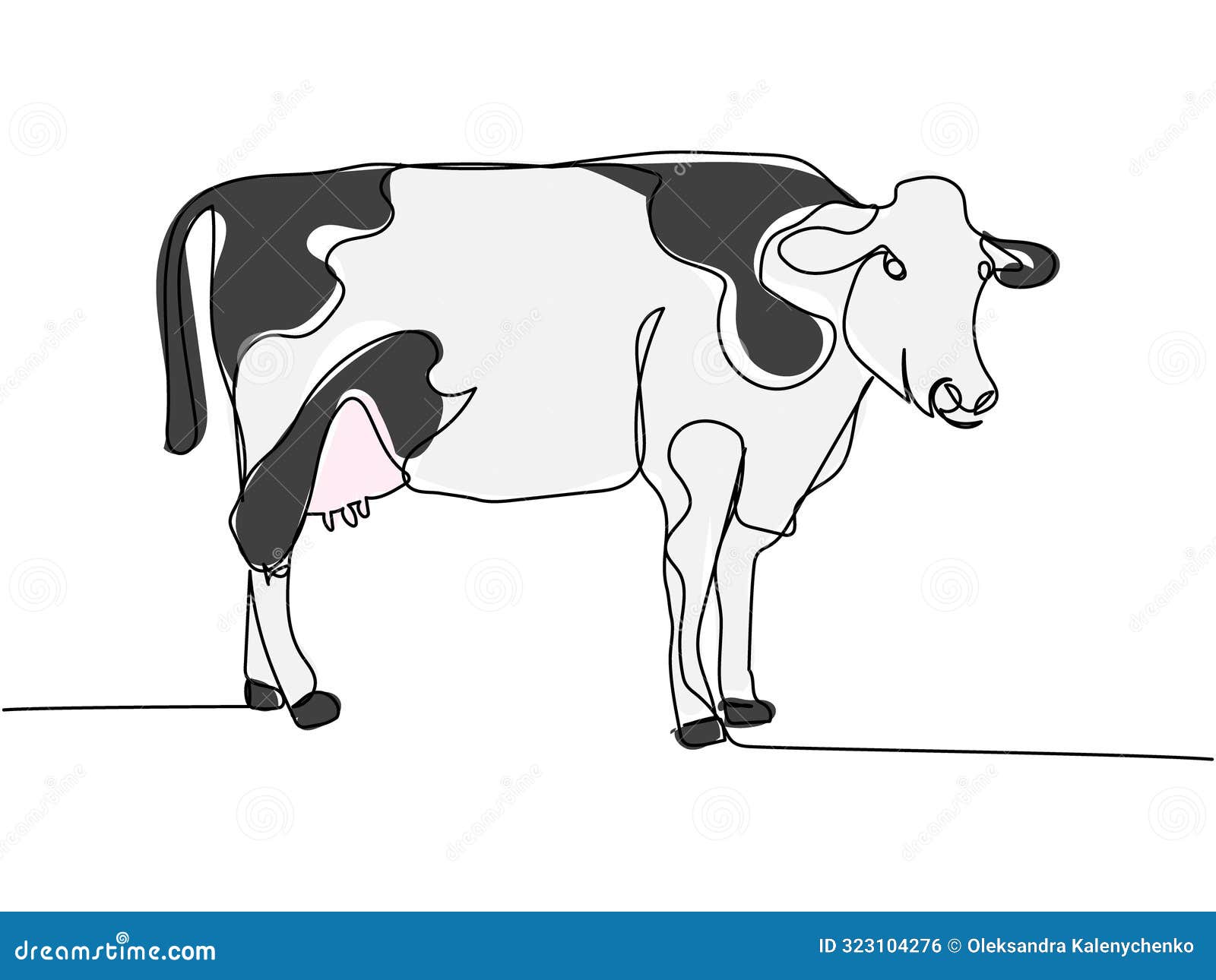 Cow Set, Bull, Livestock One Line Art. Continuous Line Drawing Of Farm ... Cow Set, Bull, Livestock One Line Art. Continuous Line Drawing Of Farm ...