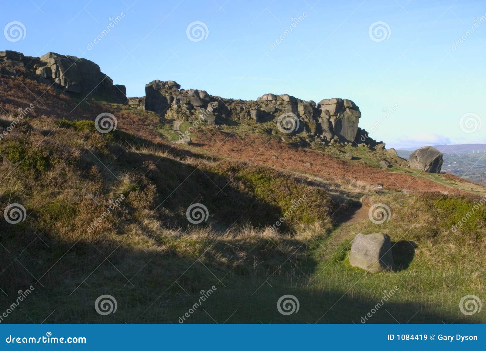 Cow and Calf Rocks, Ilkley Moor, West Yorkshire Stock Image - Image of ...