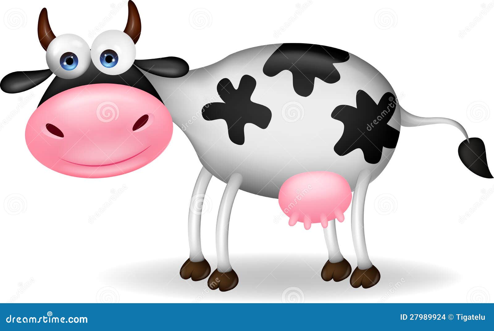 Cow cartoon stock vector. Illustration of adorable, natural - 27989924