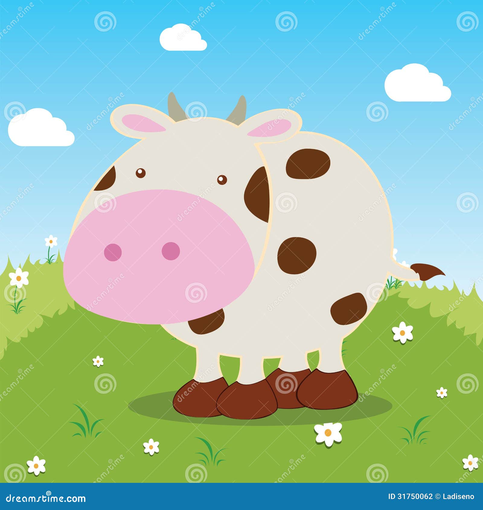 Cow stock vector. Illustration of mammal, symbol, graphic - 31750062