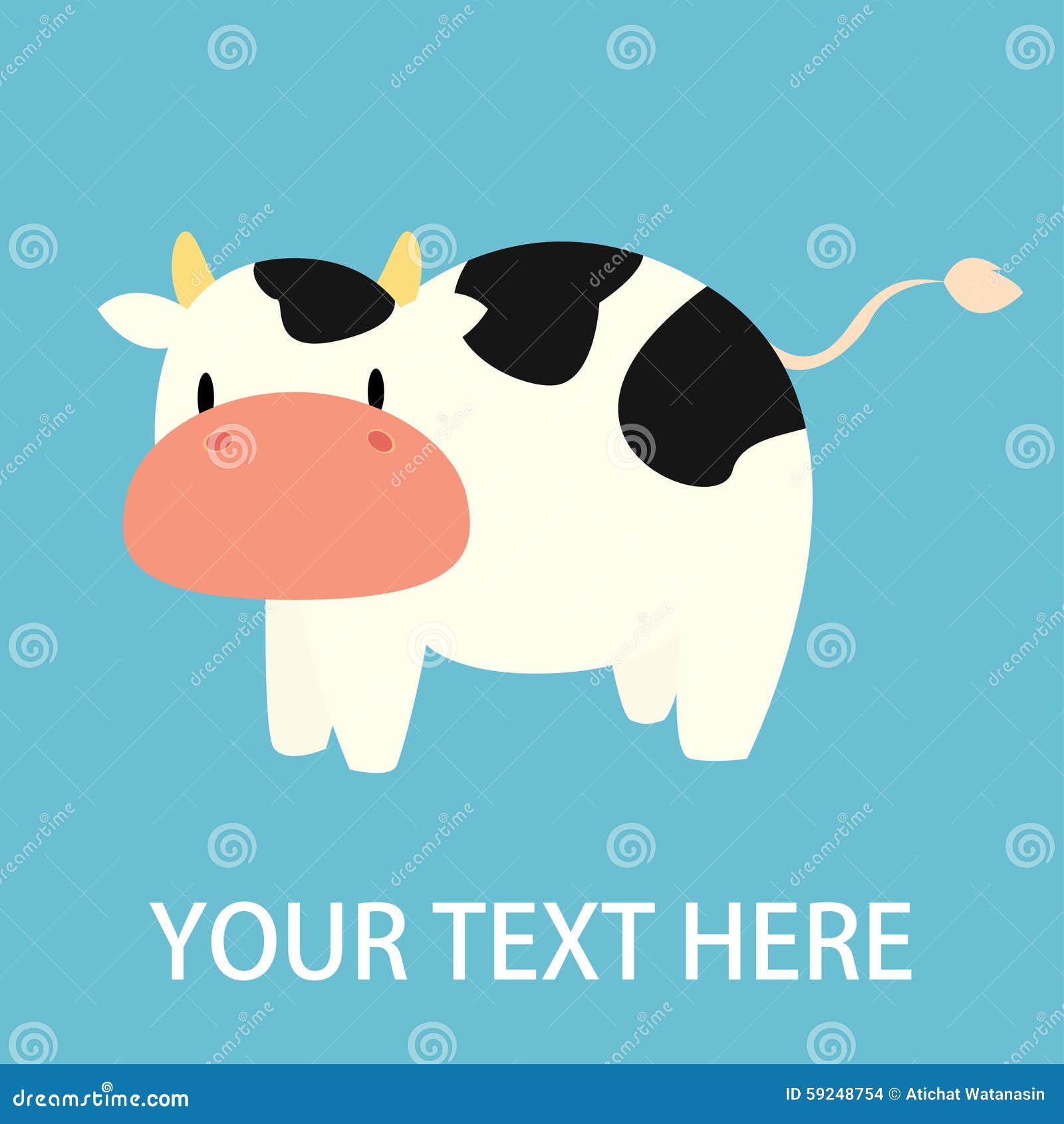 Cow Cartoon graphic stock vector. Illustration of bell - 59248754