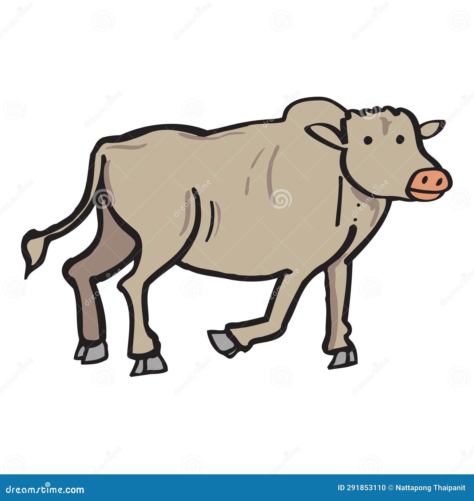 Cow Cartoon Vector, Cattle Farm Stock Illustration - Illustration of ...