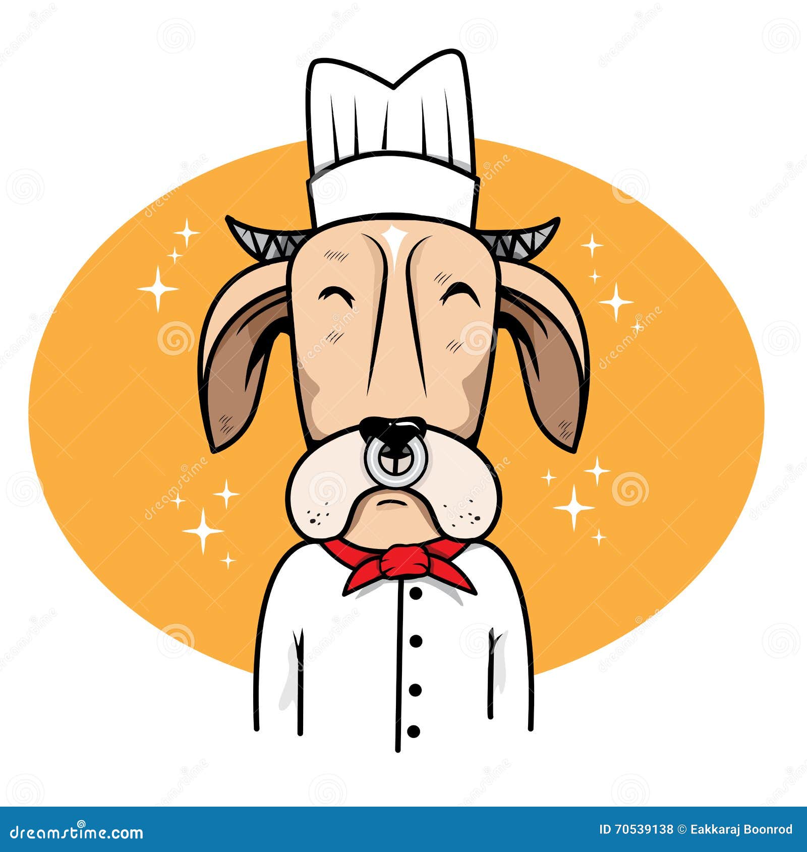 Cow Chef Cartoon Cook Animal Stock Vector - Illustration of food, blank ...