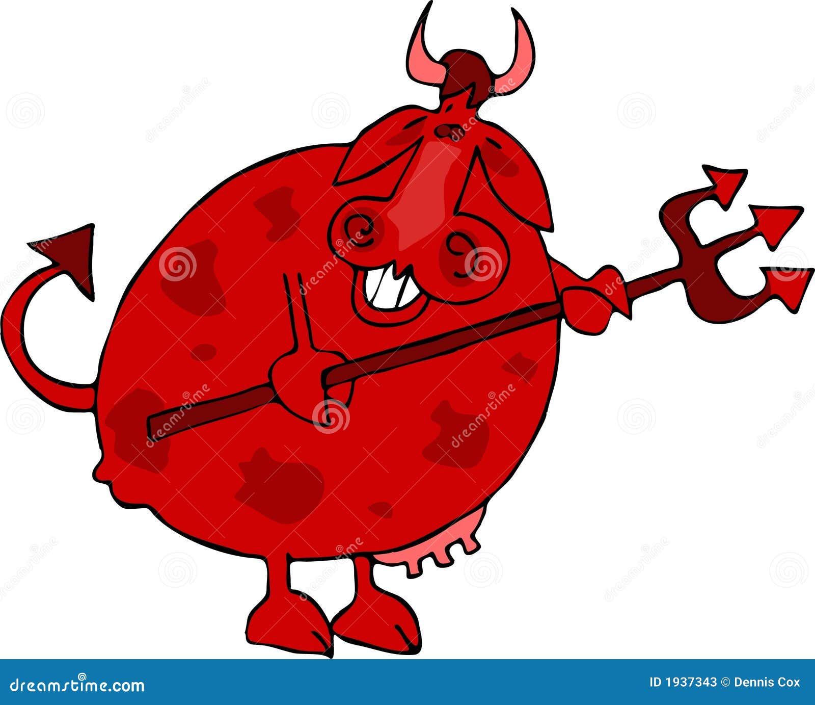 Cow Devil stock vector. Illustration of devil, beef, horn - 1937343