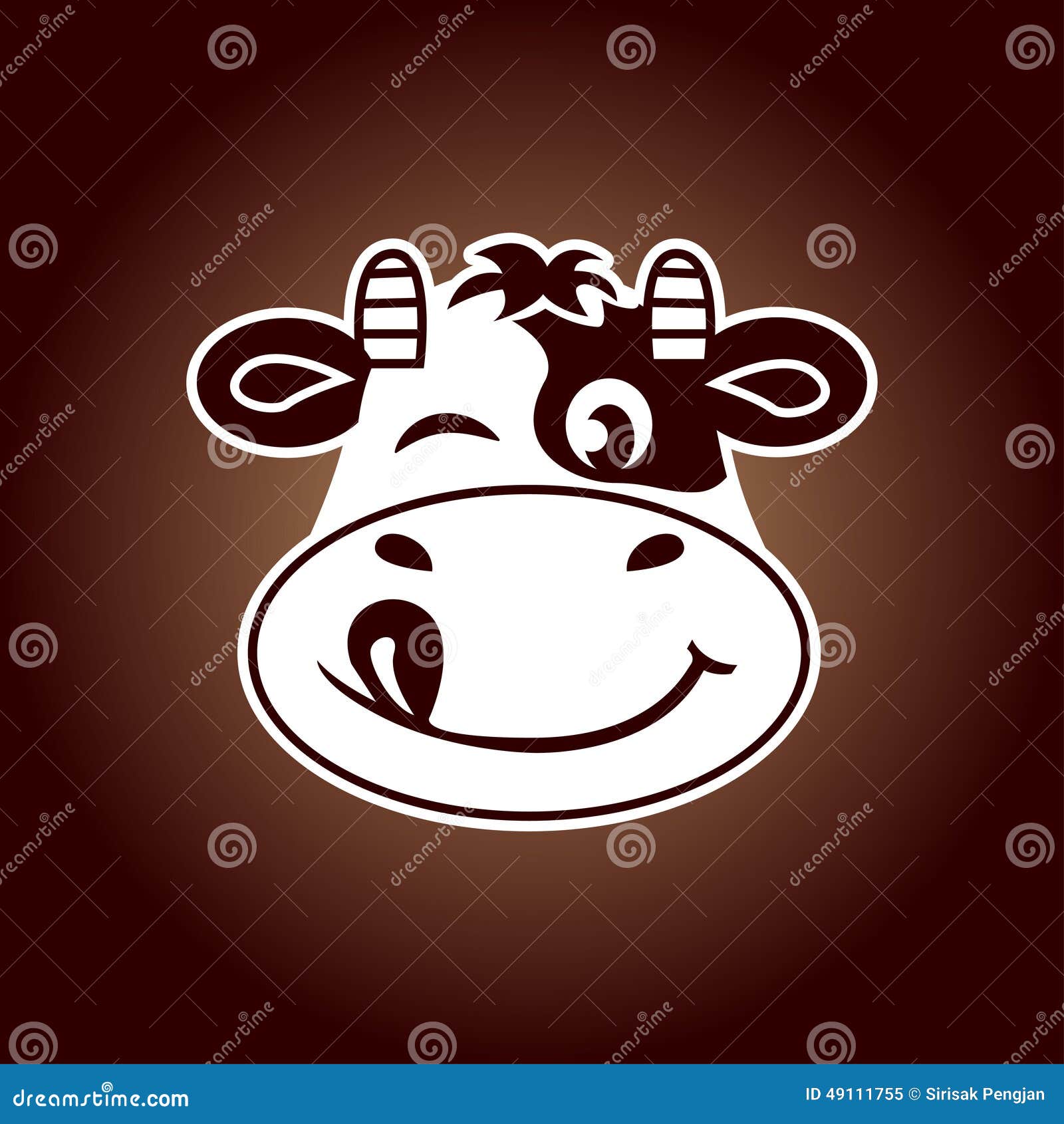 Cow face vector stock vector. Illustration of nature - 49111755