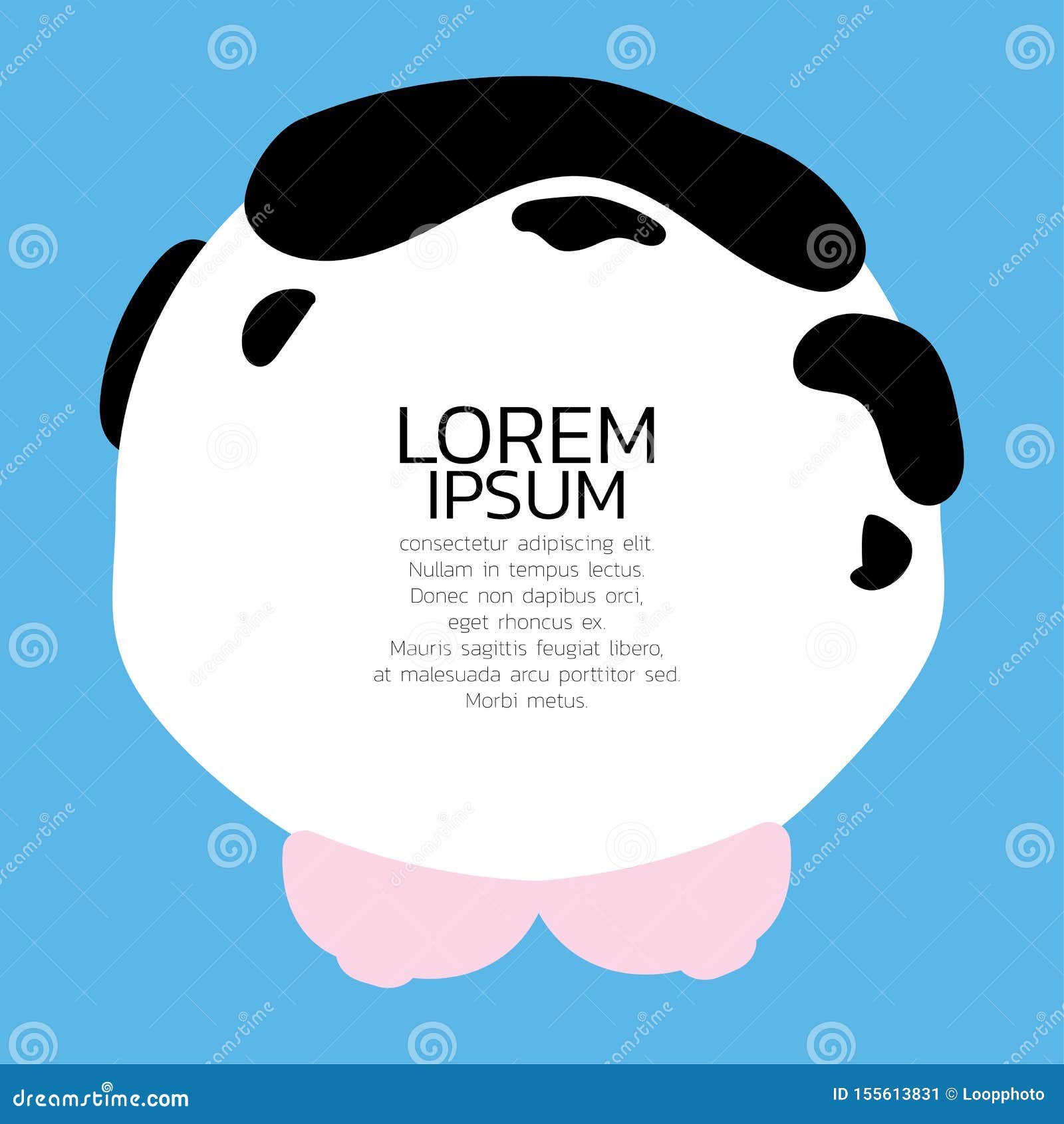 Cow frame design. stock vector. Illustration of brown - 155613831