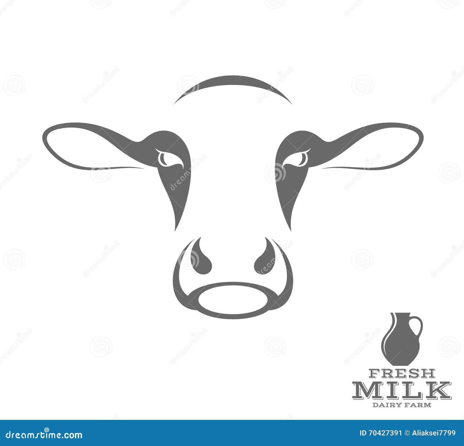 Cow and fresh milk stock vector. Illustration of vector - 70427391