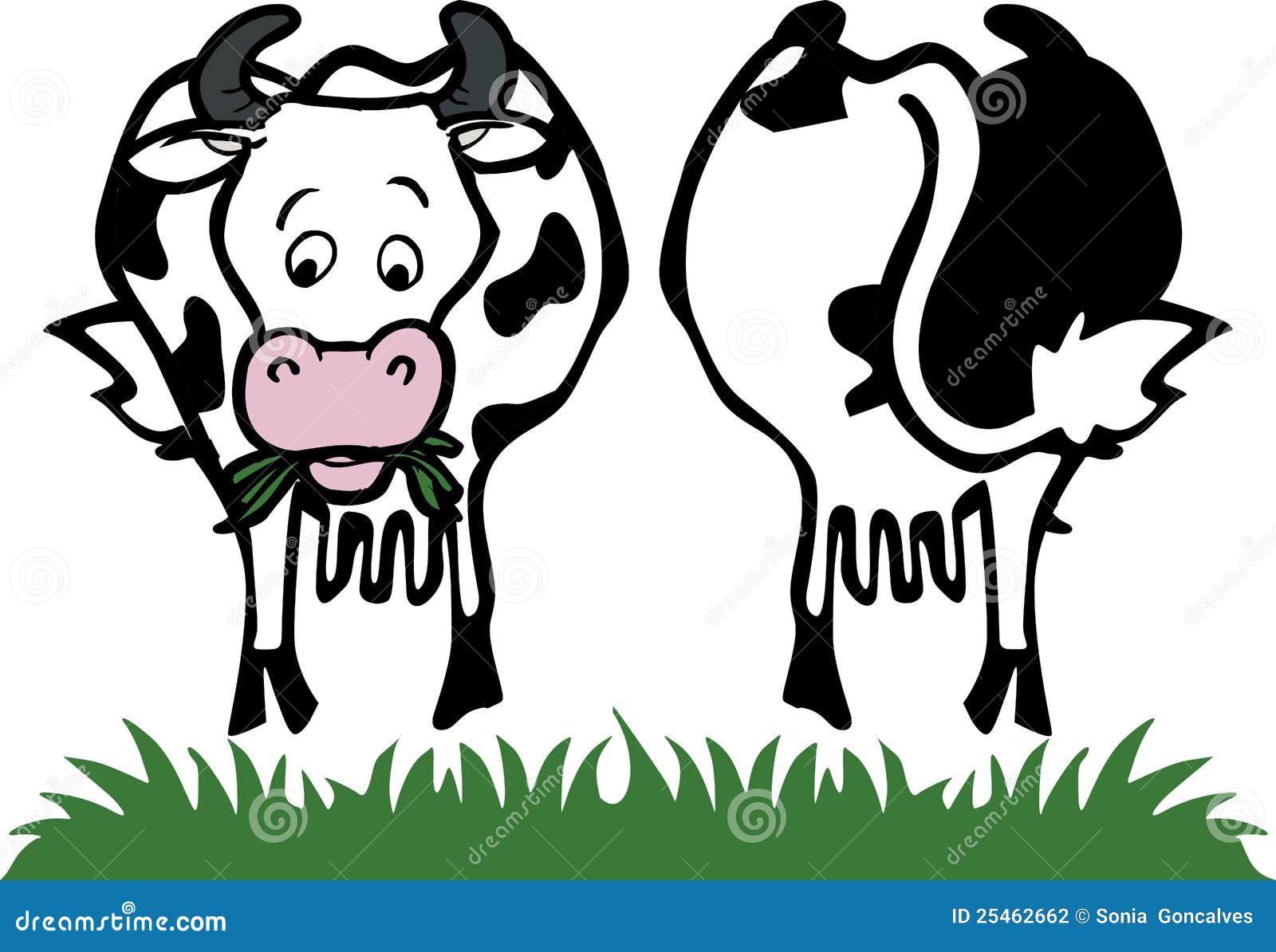 Cow front and back stock vector. Illustration of barn - 25462662