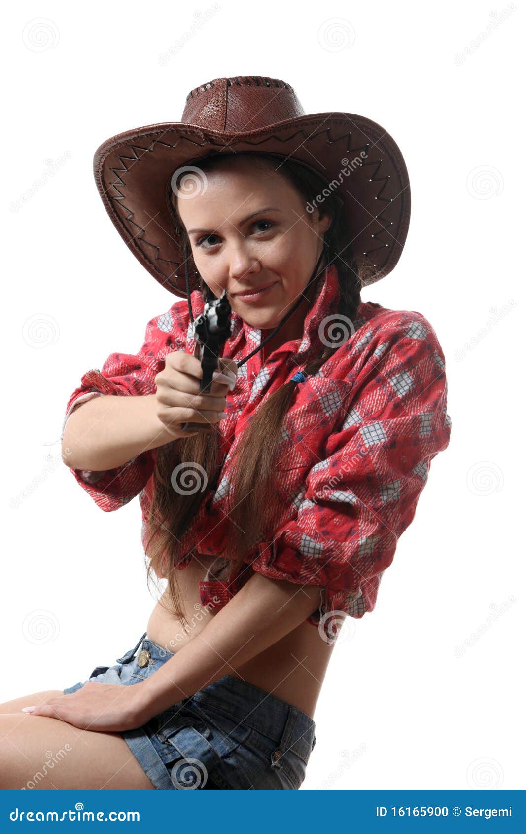 Cow-girl stock photo. Image of dress, braids, shirt, people - 16165900