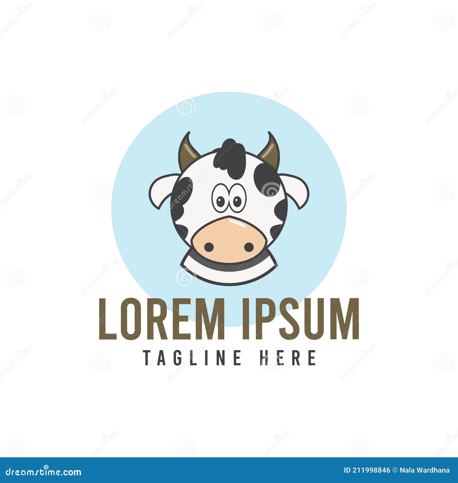 Cow Head Emblem Logo Label. Vector Illustration Stock Vector ...