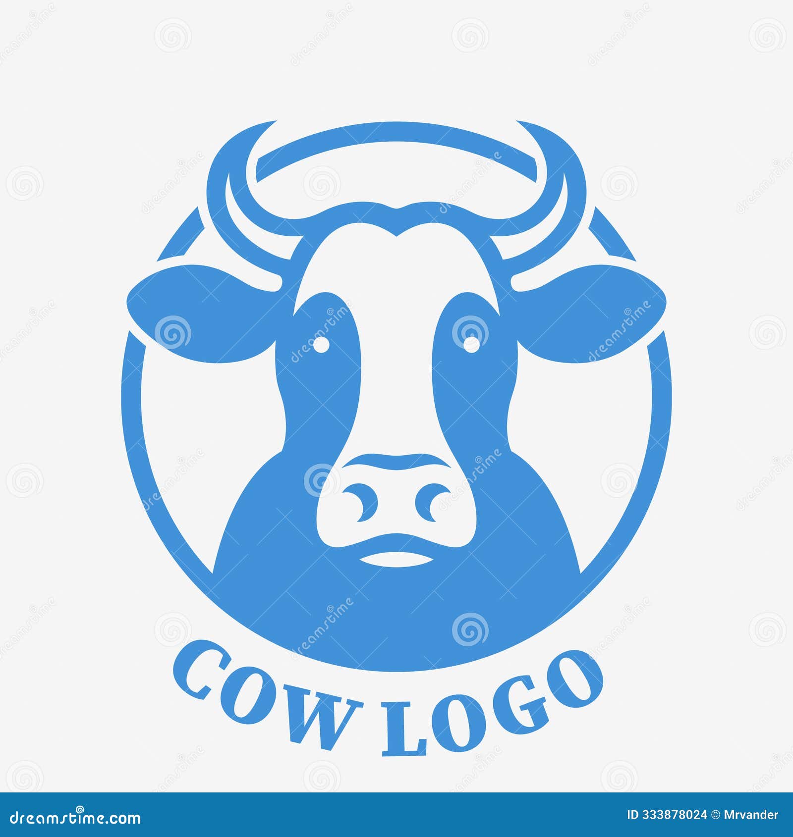 Cow Head Logo, Emblem. Vector Illustration Stock Vector - Illustration ...