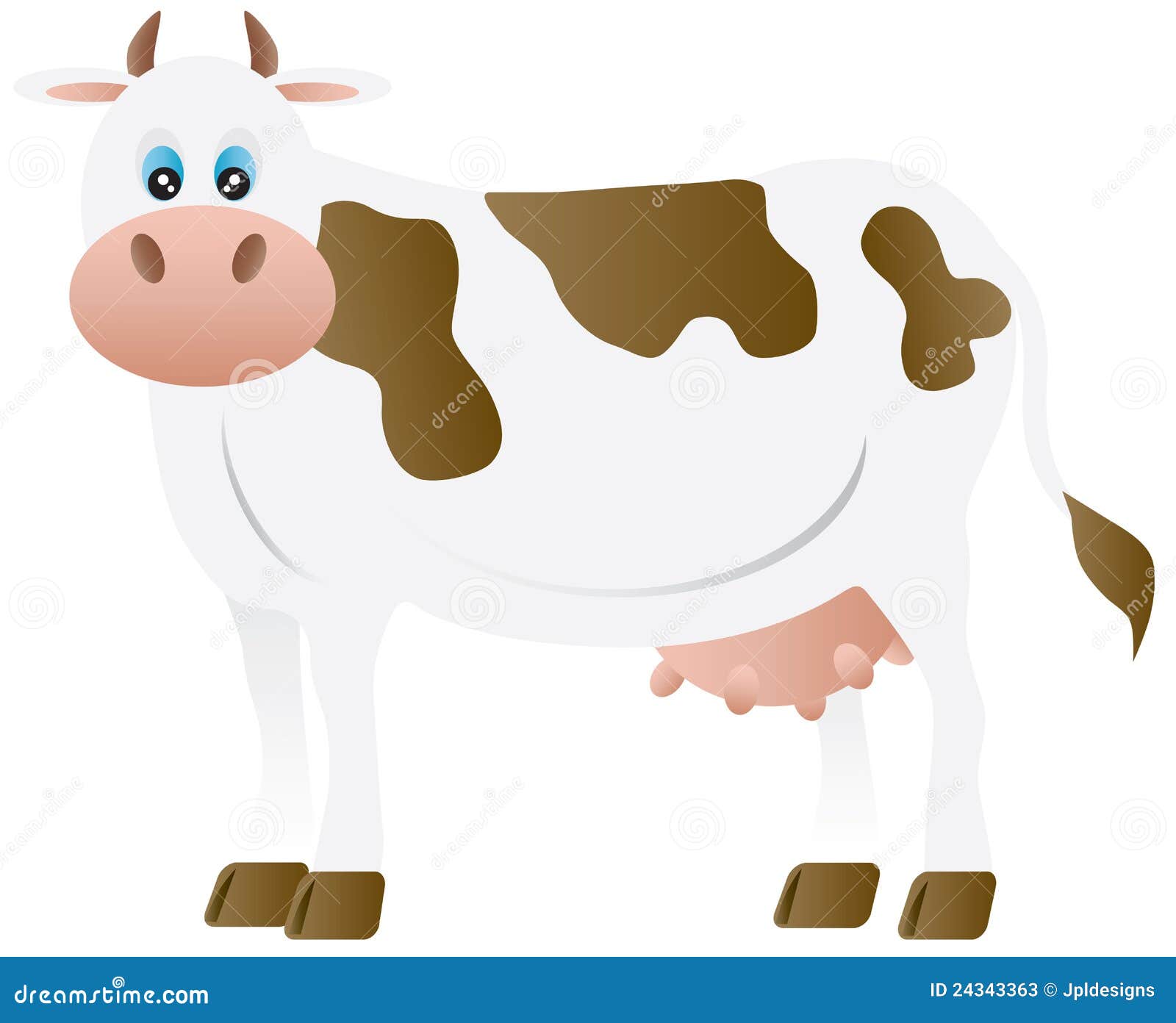 Cow Illustration stock illustration. Illustration of isolated - 24343363