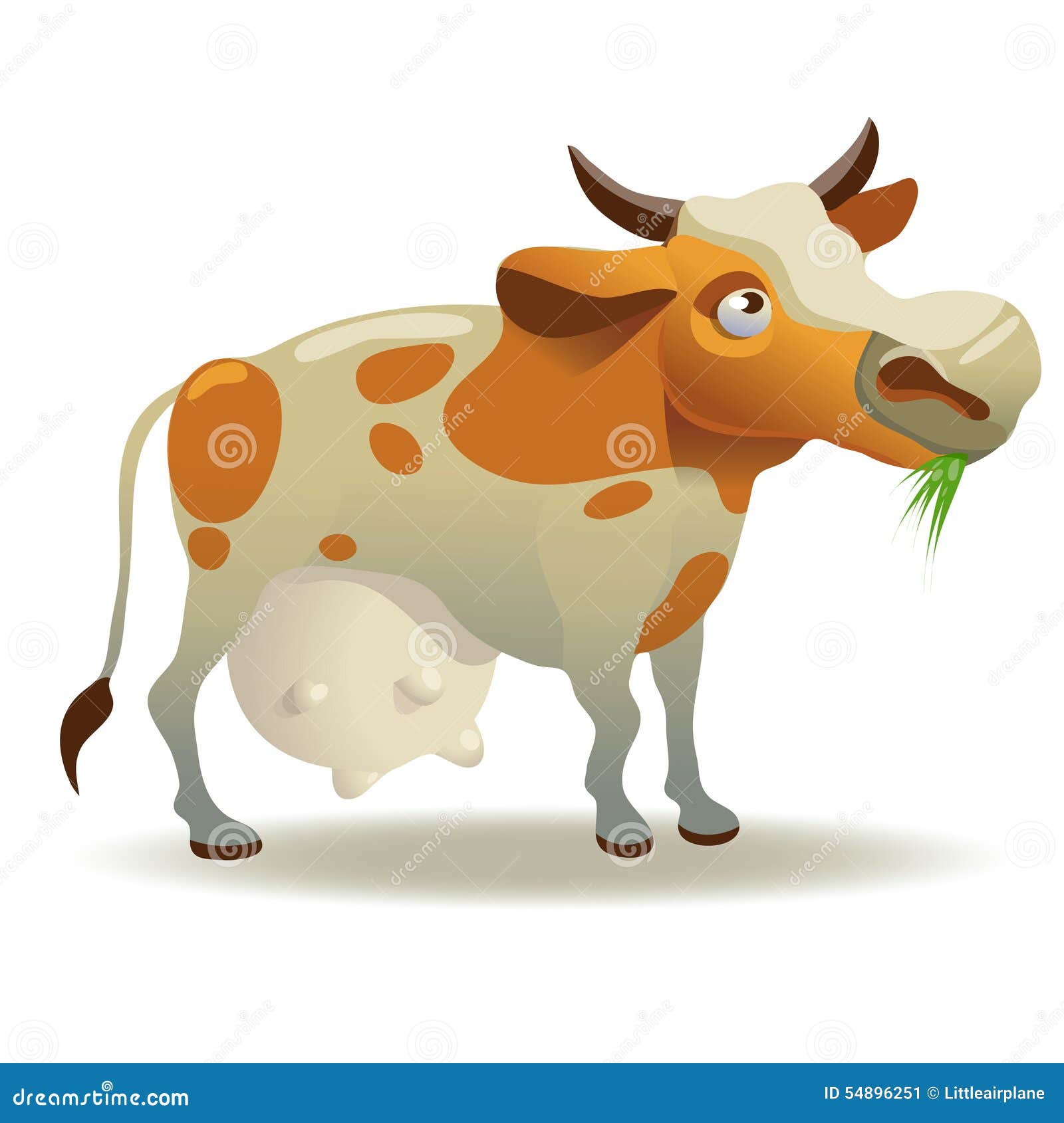 Cow Illustration stock vector. Illustration of vector - 54896251