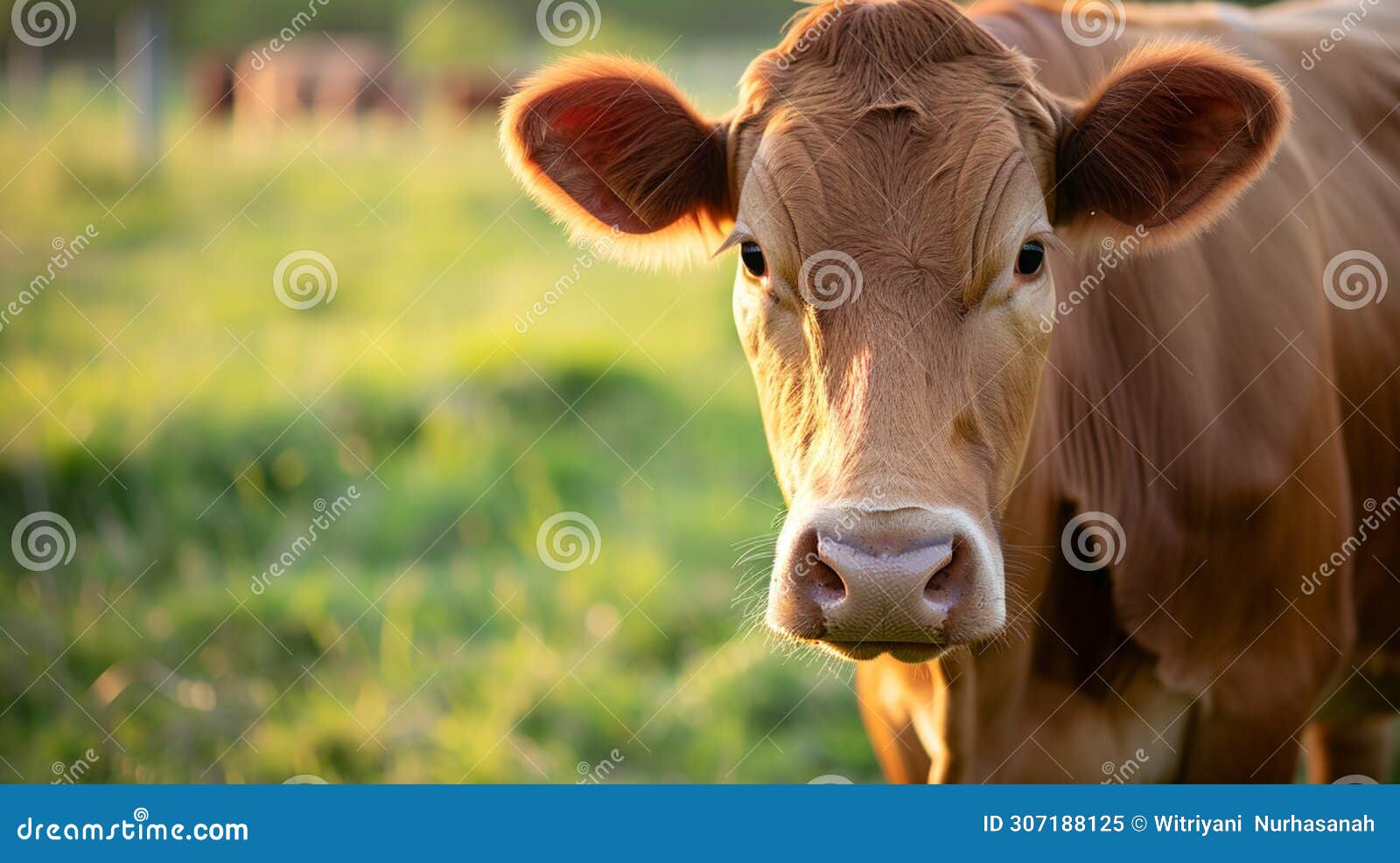 Cow Isolated, Calf Face , Selective Focus. Generative Ai Stock Image ...