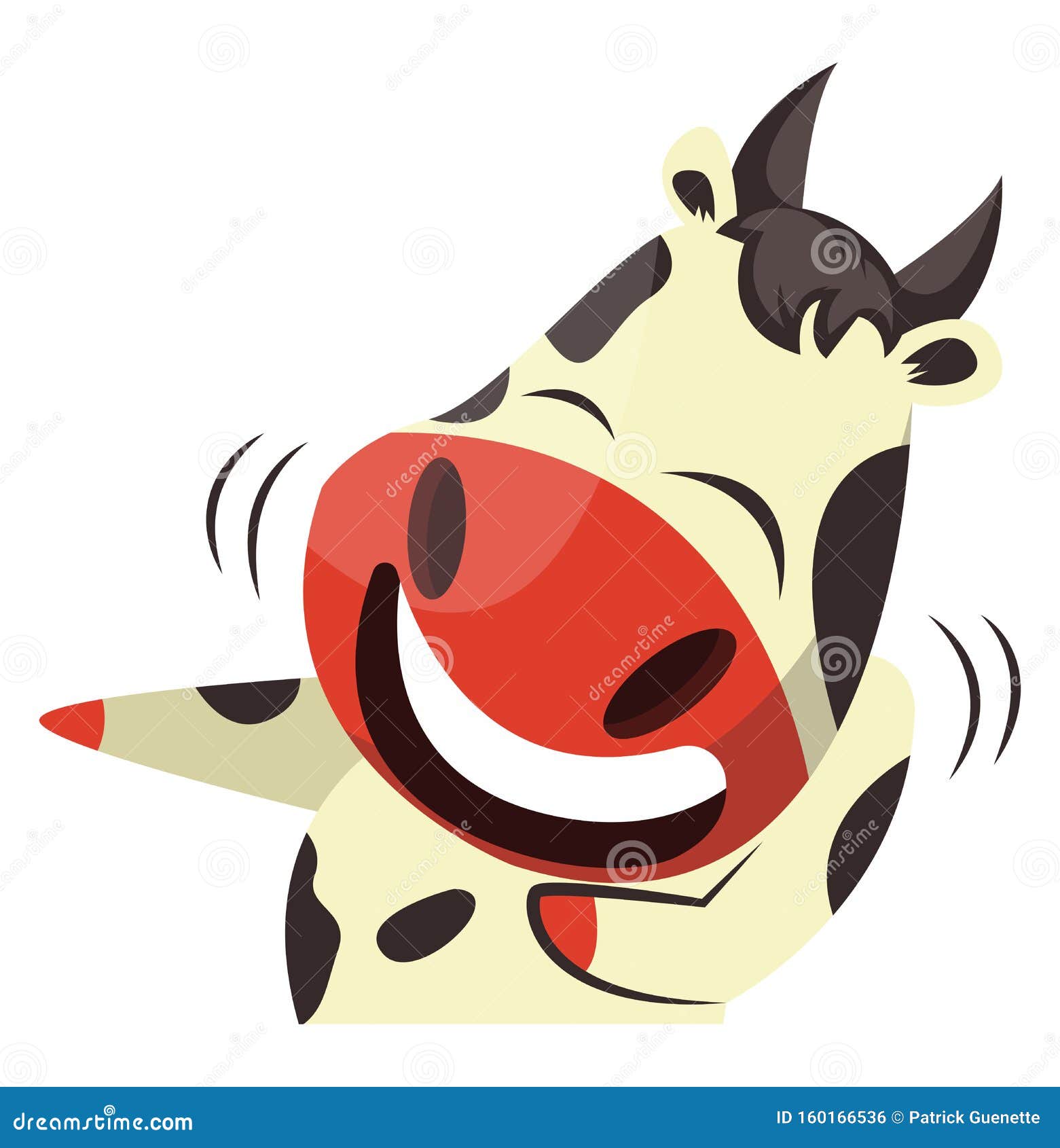 Cow is Laughing, Illustration, Vector Stock Vector - Illustration of ...