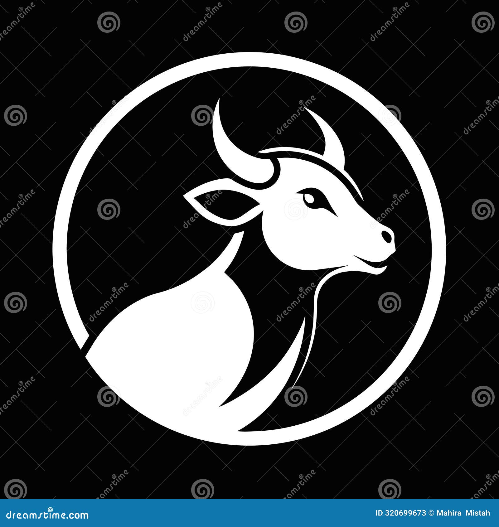 Cow Logo Icon: Circle Vector Art for Branding Excellence Stock ...