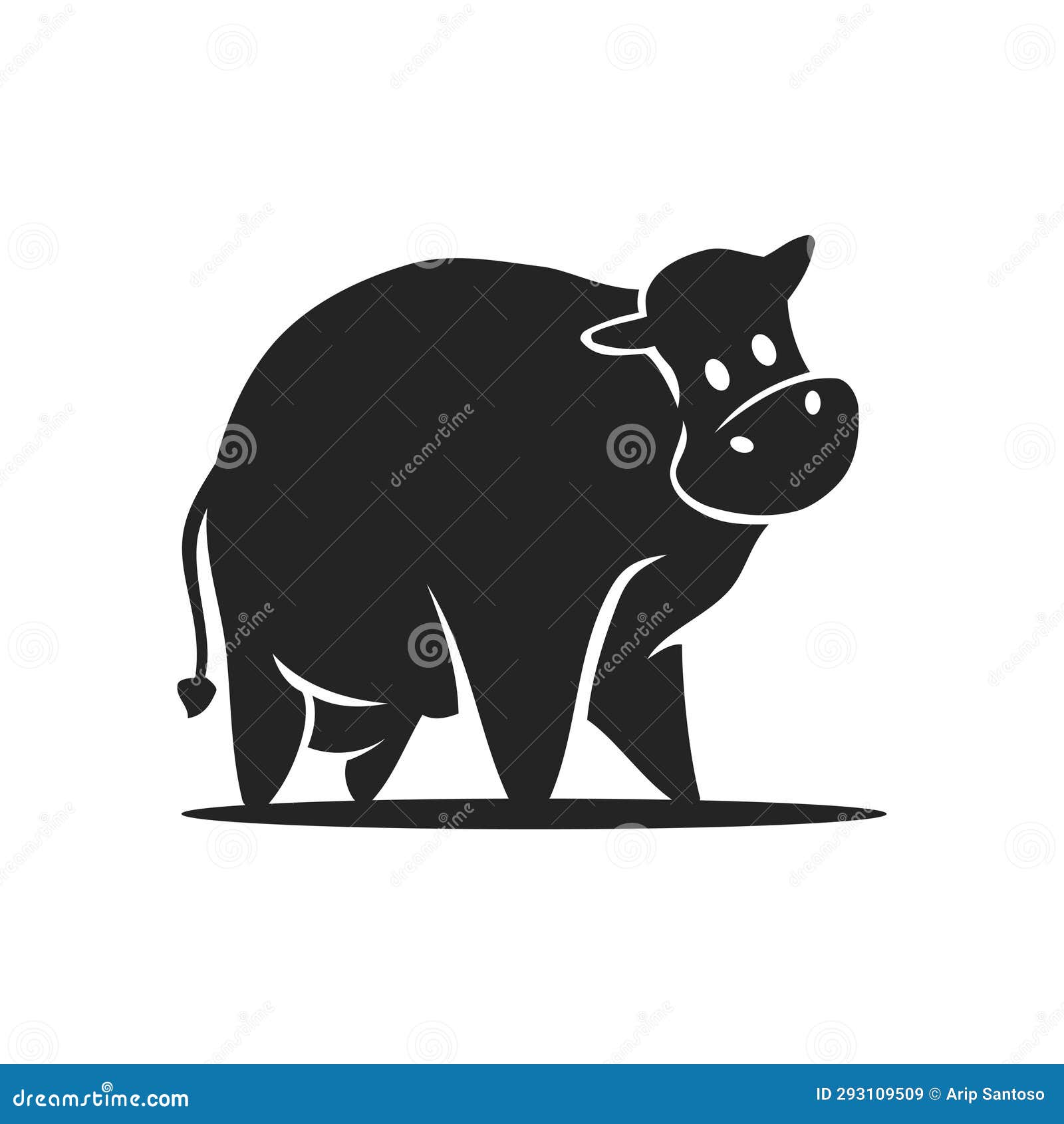 Cow Logo Template Isolated. Brand Identity. Icon Abstract Vector ...