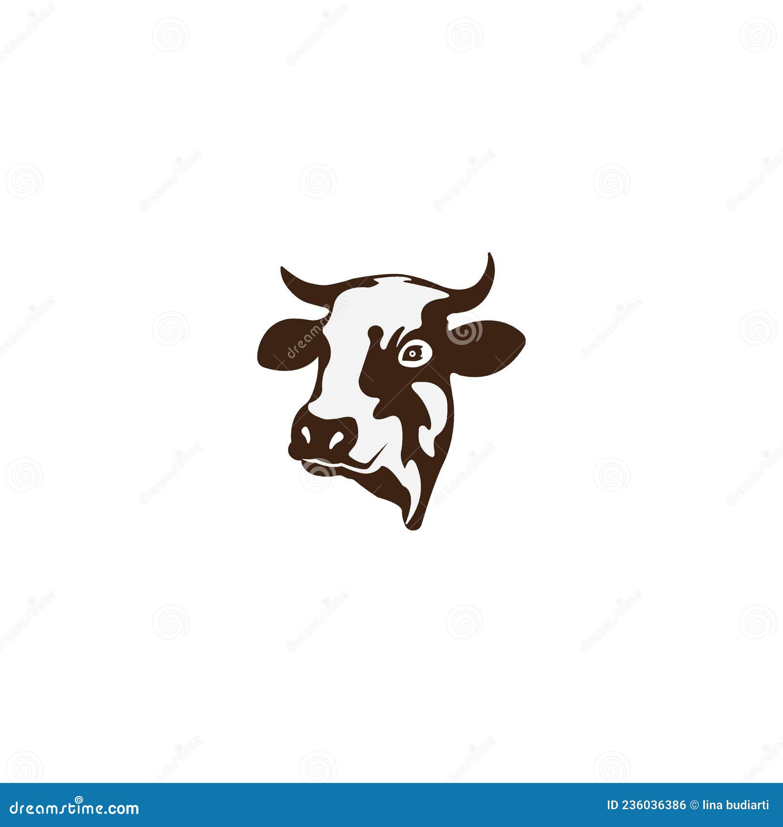Cow logo stock vector. Illustration of outline, design - 236036386
