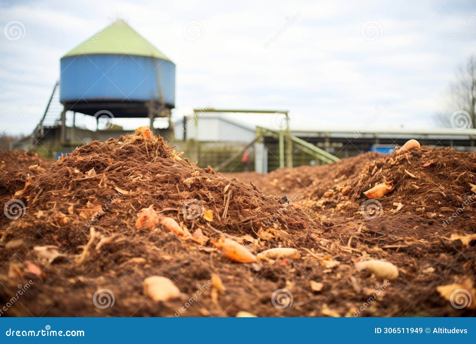 Cow Manure Compost Heap on a Dairy Farm Stock Image - Image of farming ...