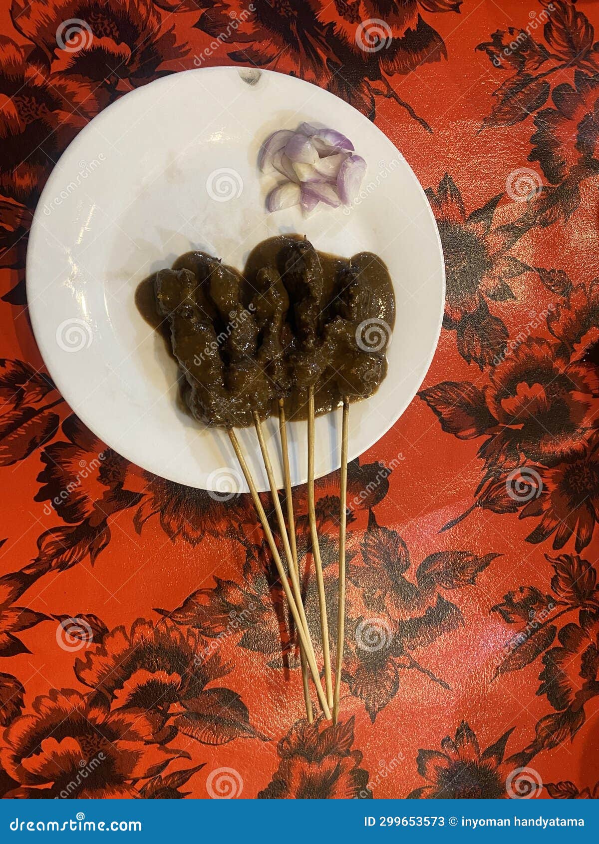 Cow meat sate, sate sapi stock illustration. Illustration of meat ...