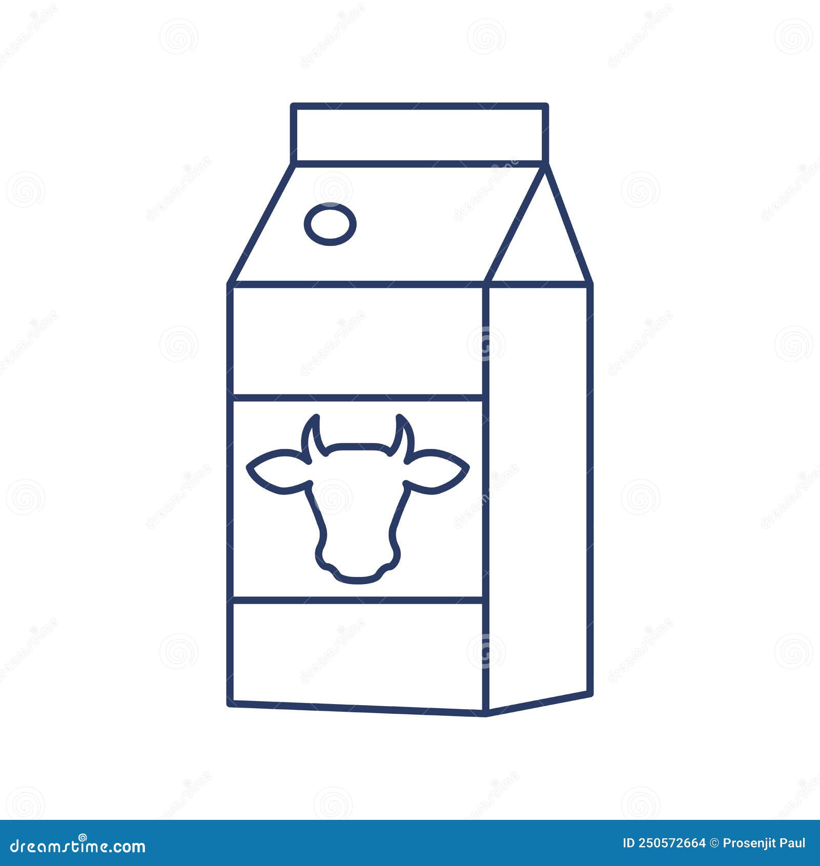 Cow milk packet dairy icon stock vector. Illustration of dairy - 250572664