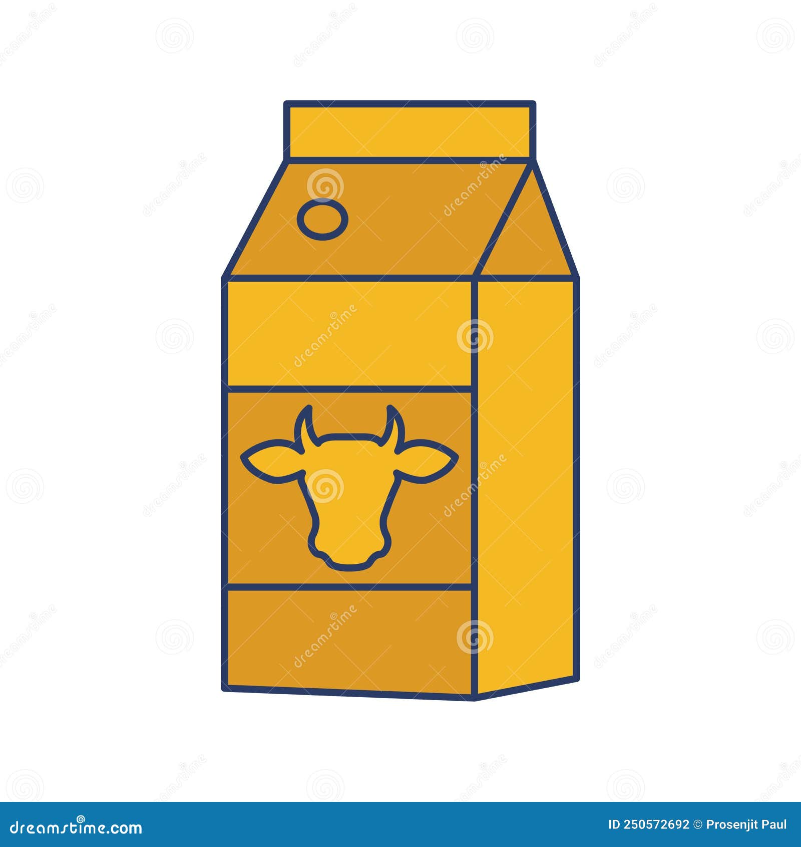 Cow milk packet dairy icon stock vector. Illustration of drink - 250572692