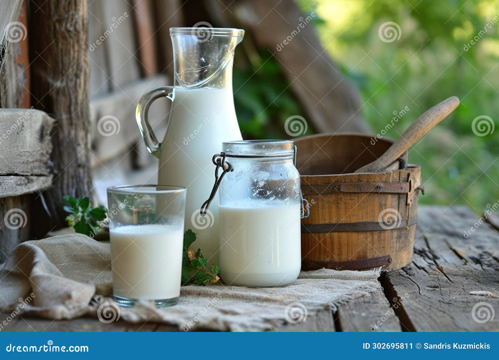 Cow Milk on the Table. Generative AI Stock Illustration - Illustration ...