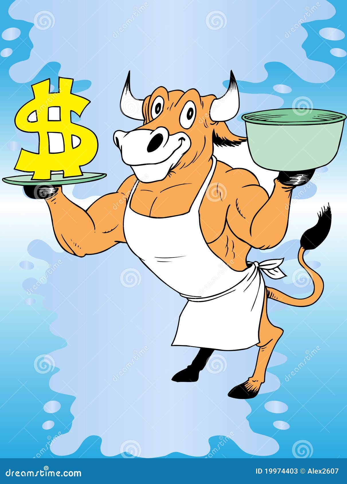 Cow and money stock vector. Illustration of creative - 19974403