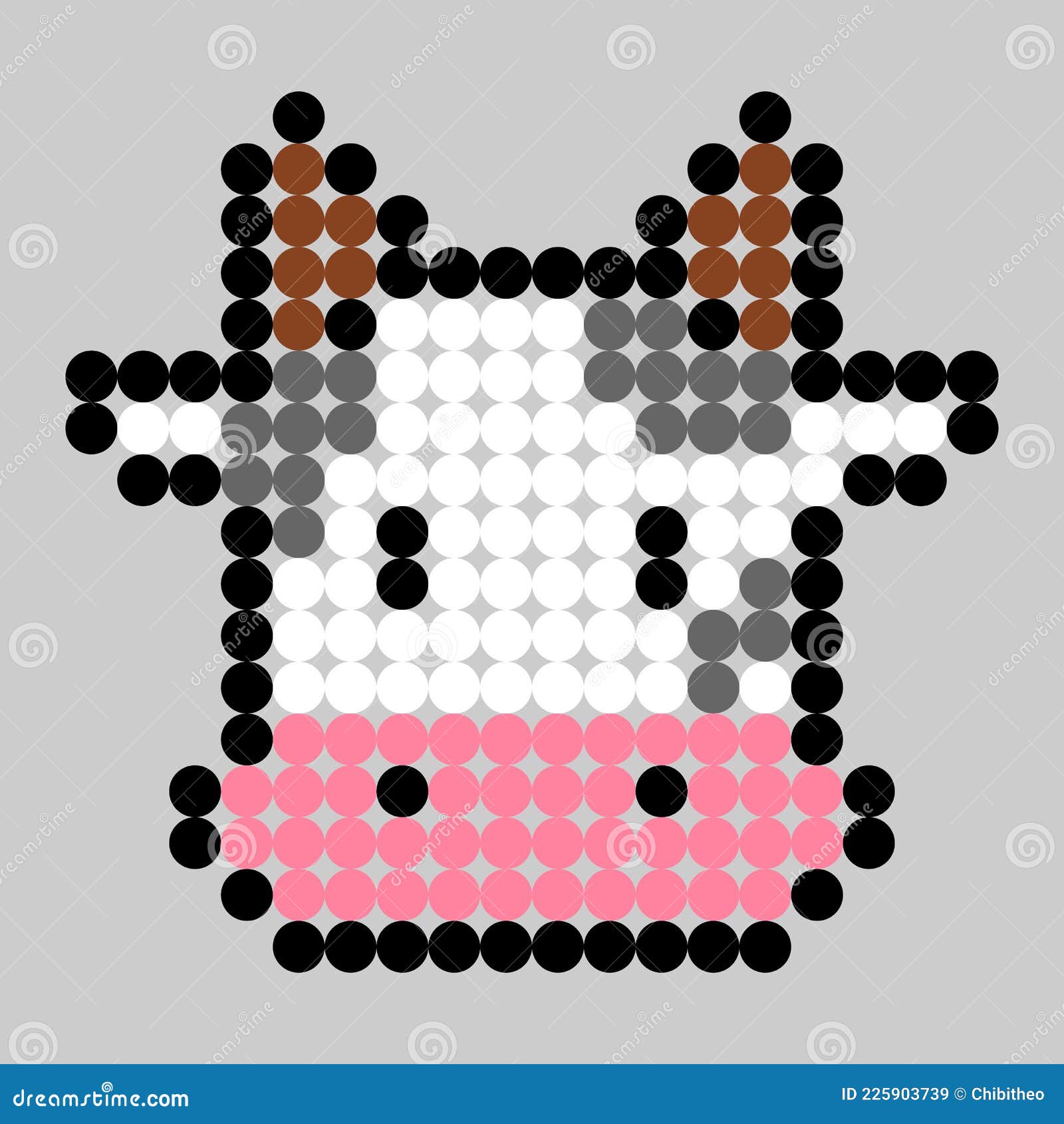 Cow Pattern. Dots Pixel Cow Image Stock Vector - Illustration of ...
