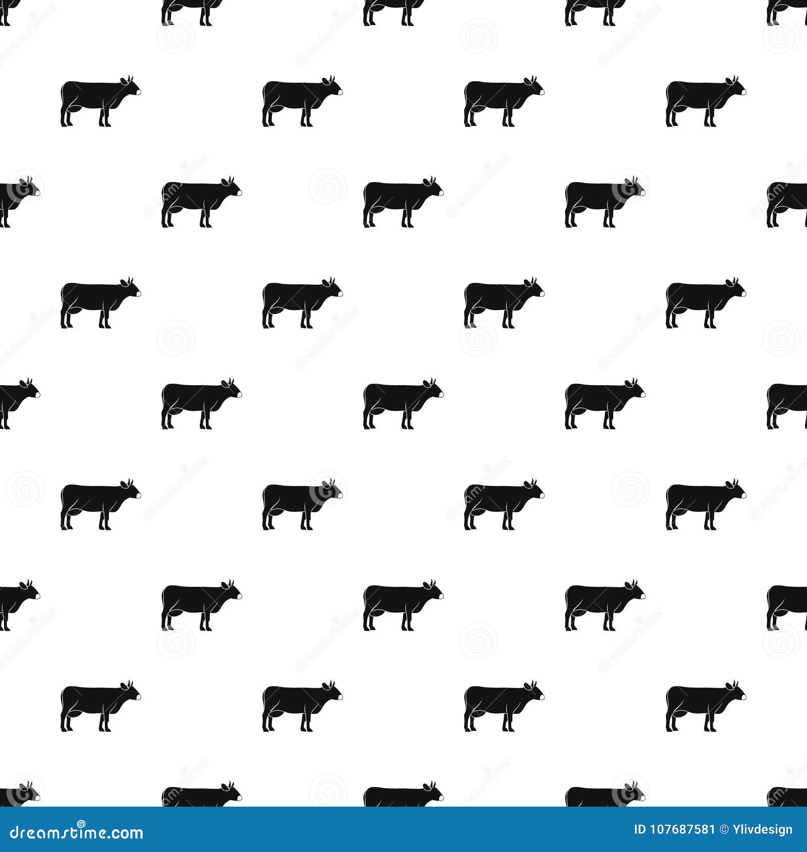 Cow pattern vector stock vector. Illustration of simple - 107687581