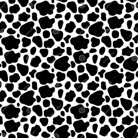 Seamless Cow Print Pattern and Background Vector Illustration Stock ...