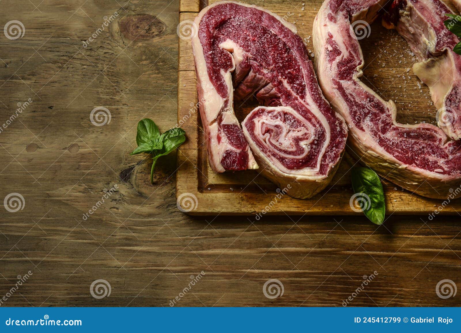 Cow Ribs Presented on the Table, Stock Image - Image of taste, gourmet ...