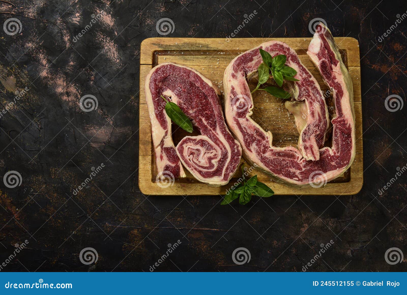 Cow Ribs Presented on the Table, Stock Image - Image of cuisine, ribs ...
