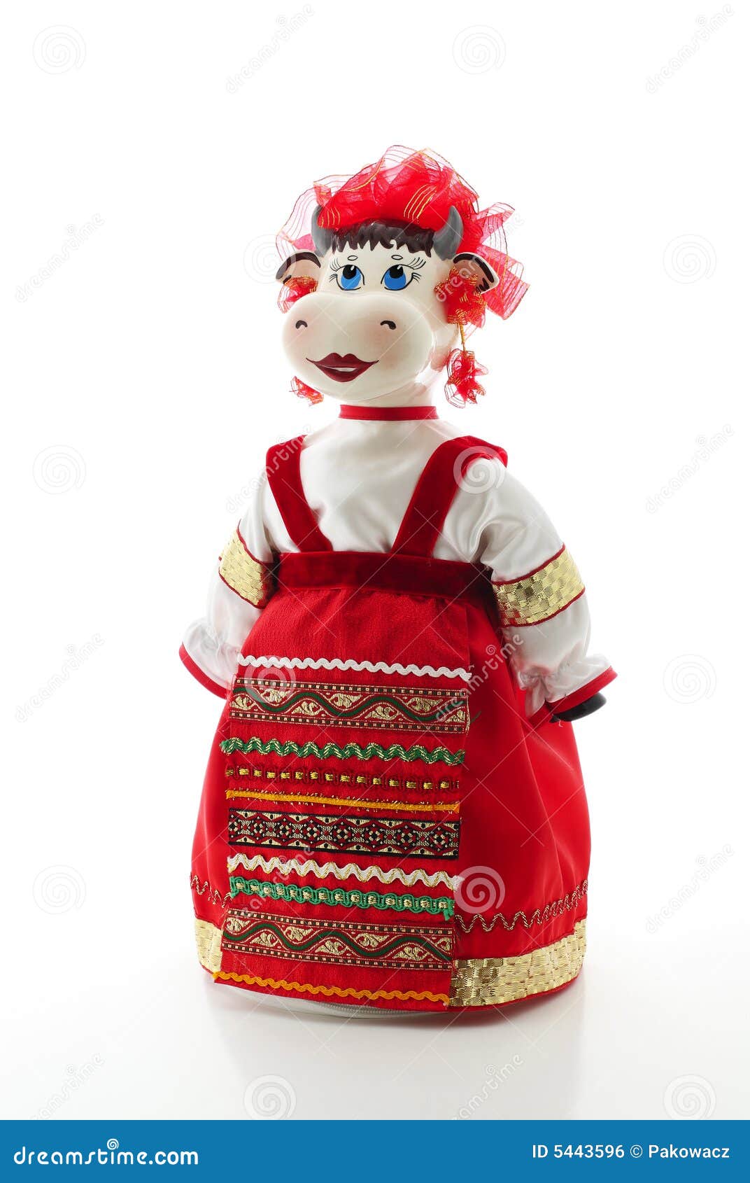 Cow in Russian Traditional Costume Stock Photo - Image of folklore ...
